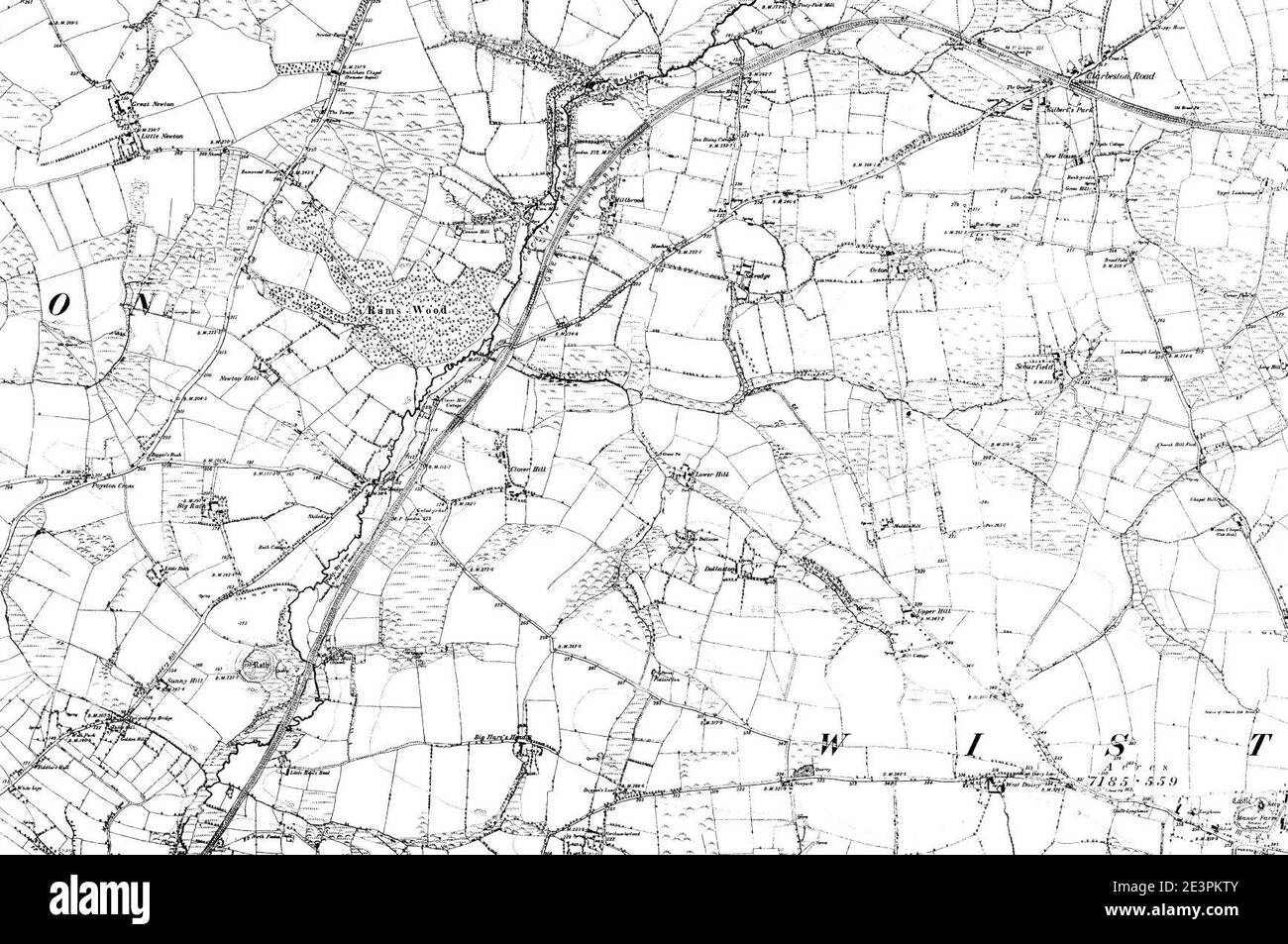 Map of Pembrokeshire OS Map name 023-SW, Ordnance Survey, 1868-1892 ...