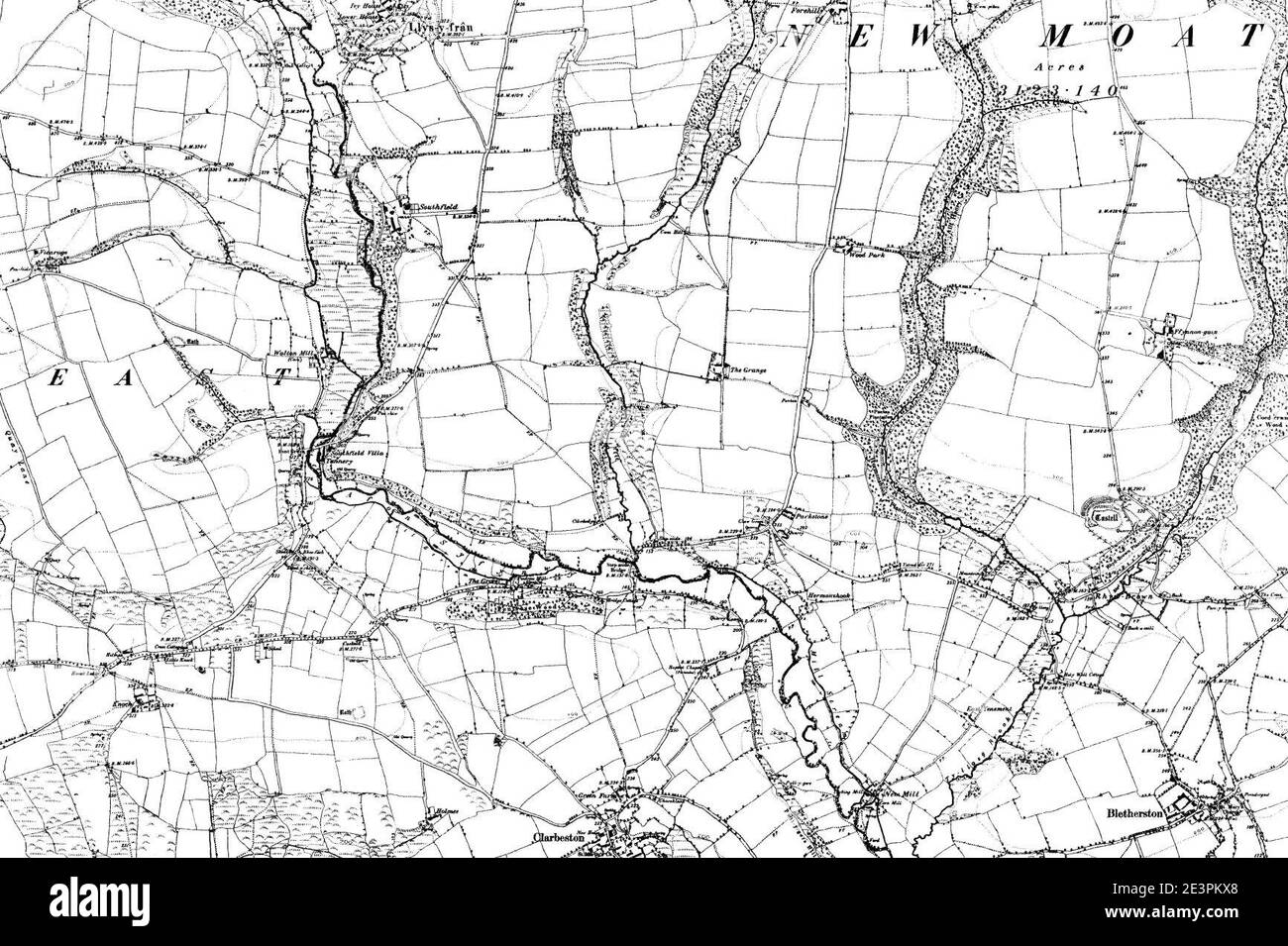 Map of Pembrokeshire OS Map name 023-NE, Ordnance Survey, 1868-1892 ...