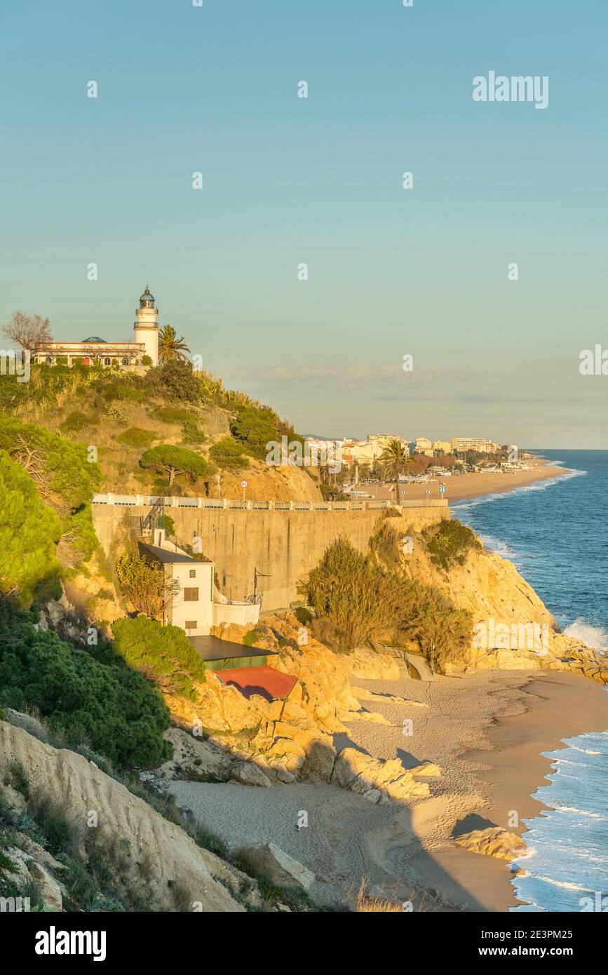 CALELLA LIGHTHOUSE (© MARIA PARELLADA 1859) PLATJA DE CALELLA COSTA DEL ...