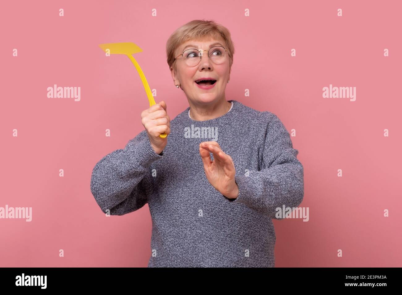 Woman fly swatter hi-res stock photography and images - Alamy