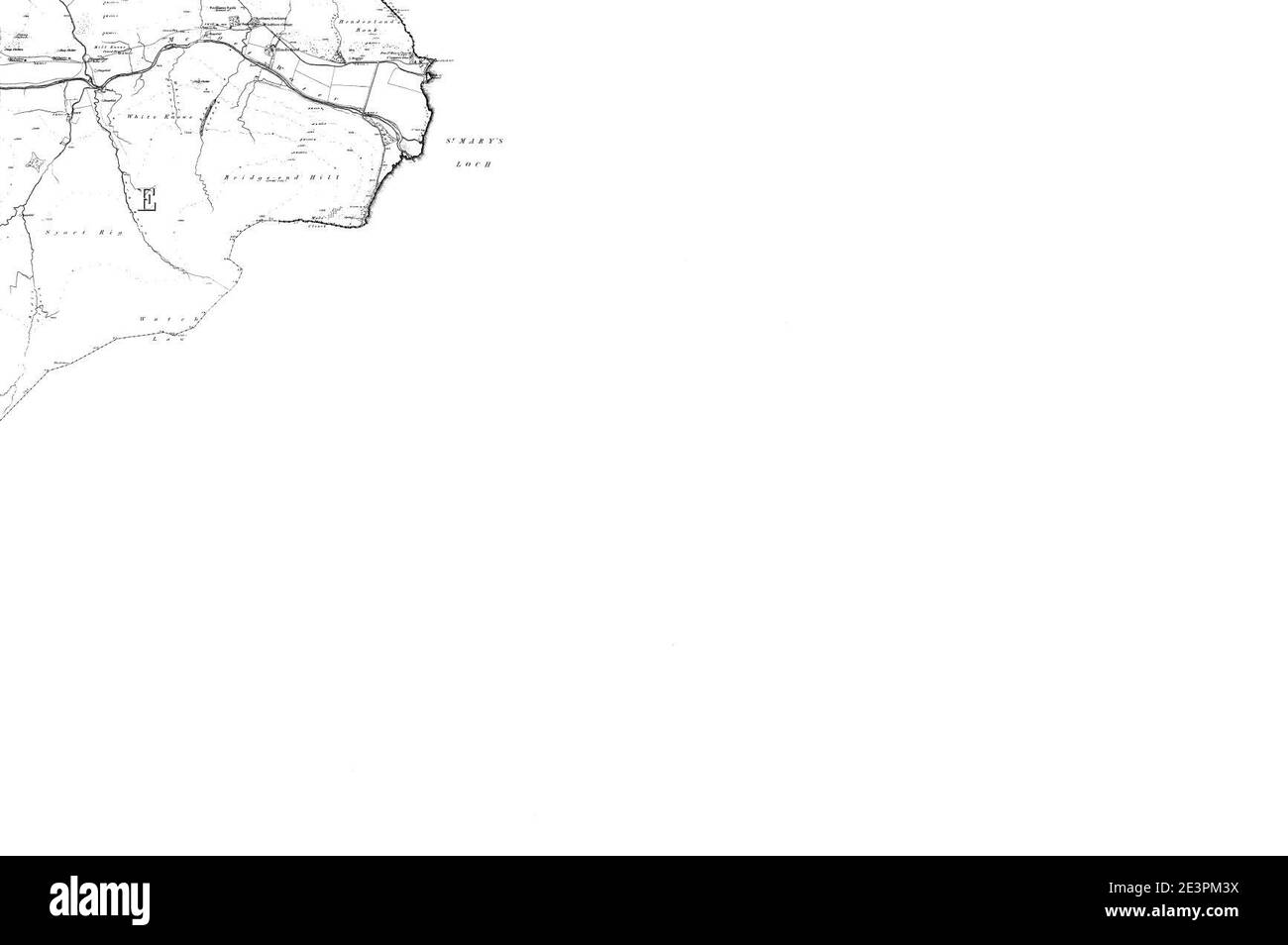 Map of Peebleshire Sheet 025, Ordnance Survey, 1858-1864 Stock Photo ...