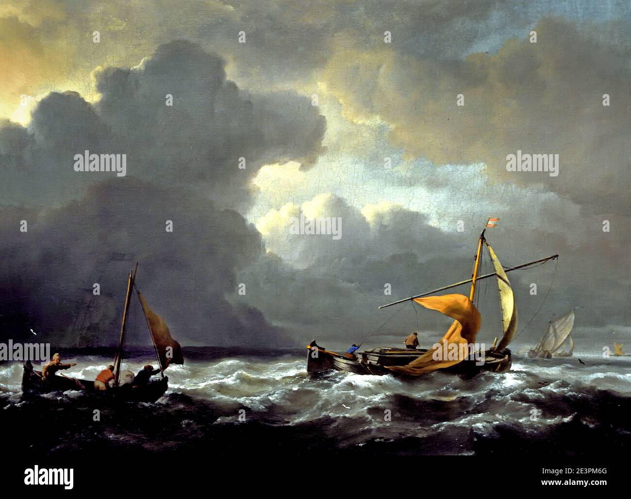 Kaag and a weyschuit running before a strong breeze hi-res stock ...