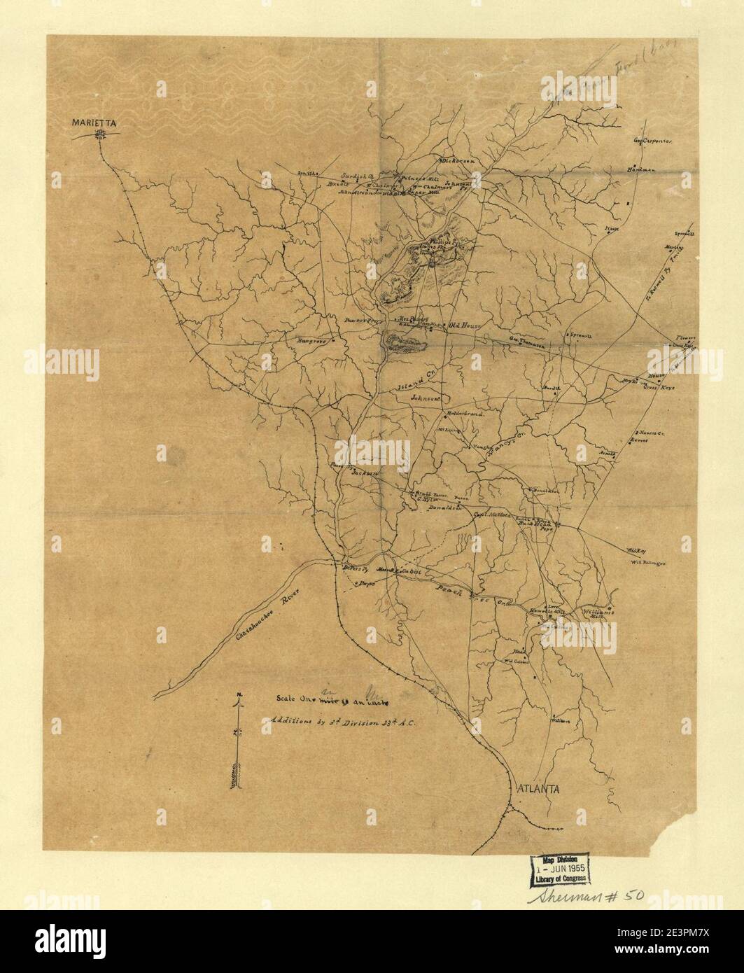 Map of part of the counties of Fulton and Cobb, Georgia, showing ...
