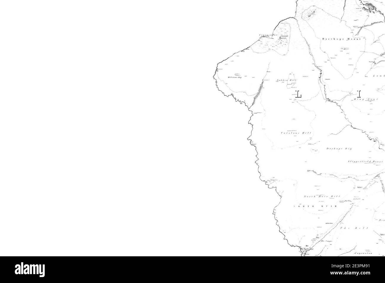 Map of Peebleshire Sheet 004, Ordnance Survey, 1858-1864 Stock Photo ...