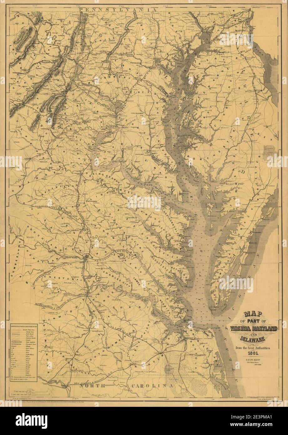 Map of part of Virginia, Maryland and Delaware from the best ...
