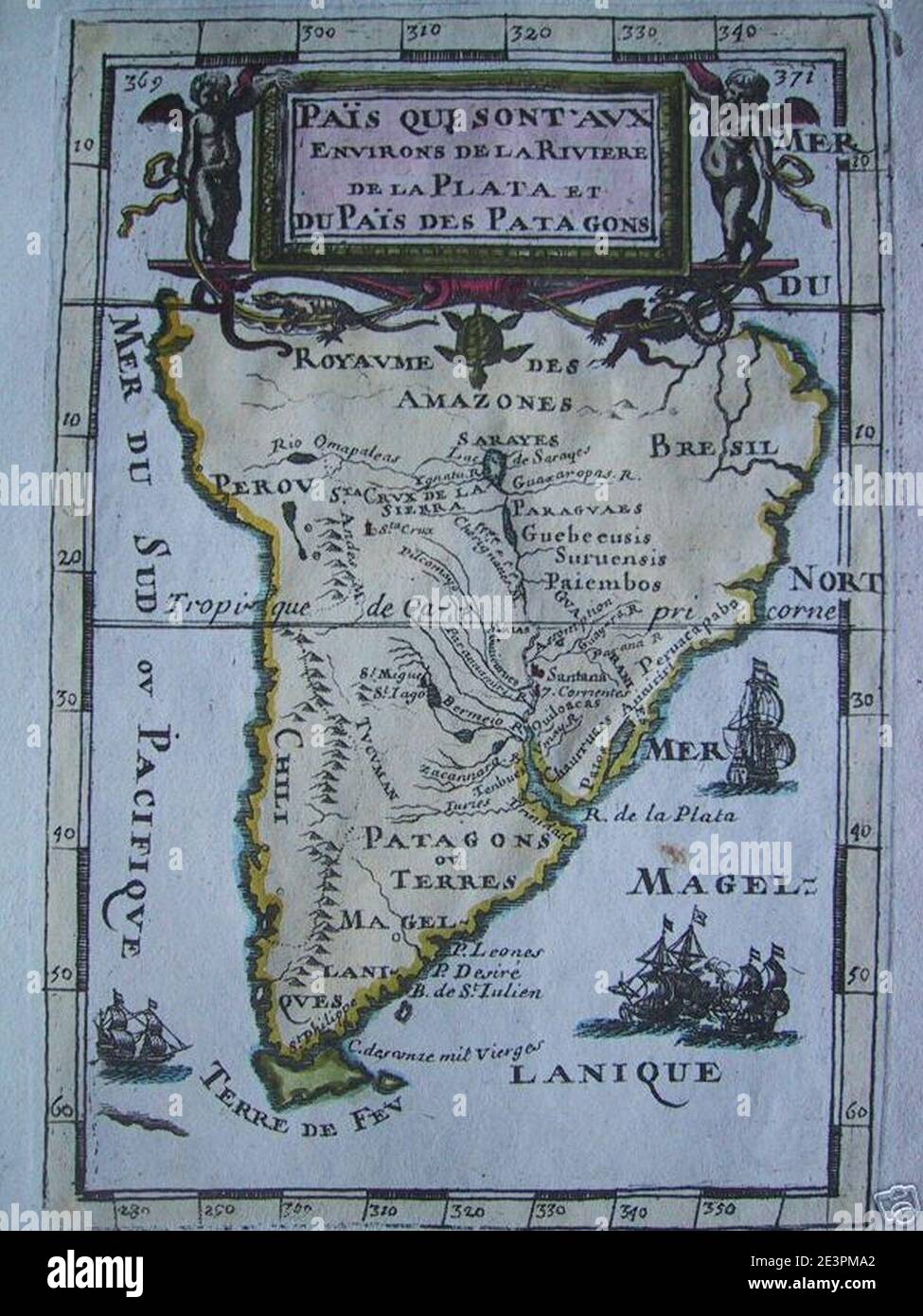 Map of patagonia hi-res stock photography and images - Alamy