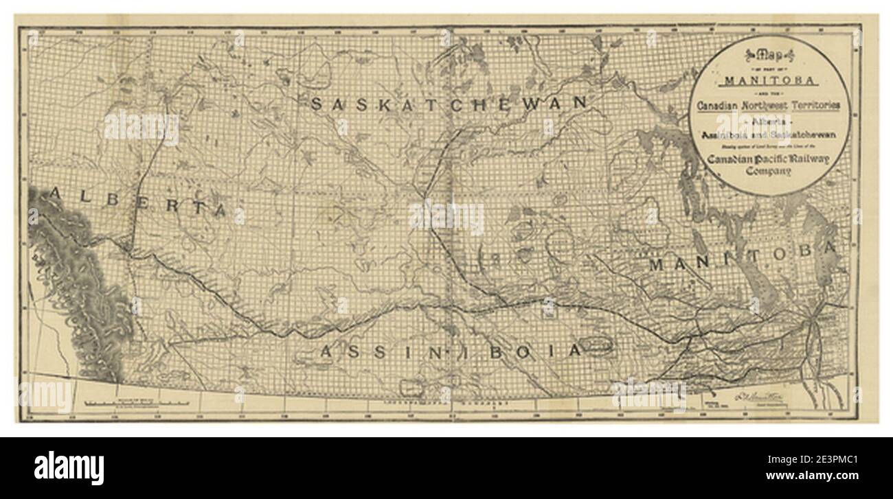 Canadian pacific railway map Cut Out Stock Images & Pictures - Alamy