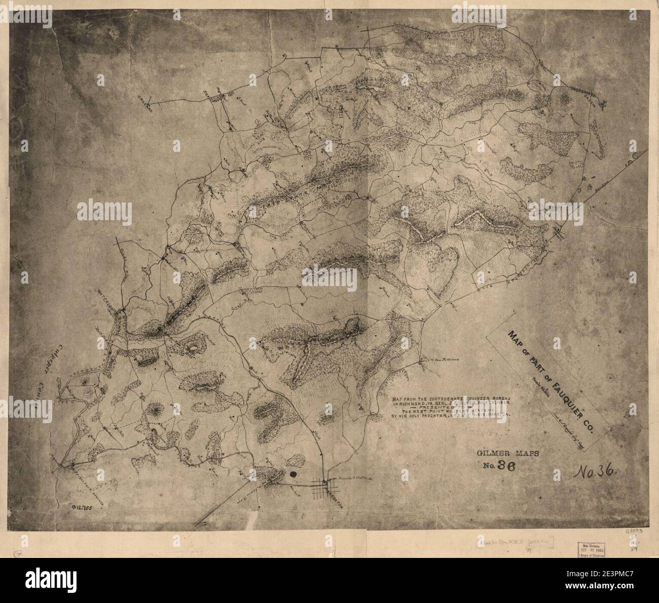 Map of part of Fauquier Co Stock Photo - Alamy