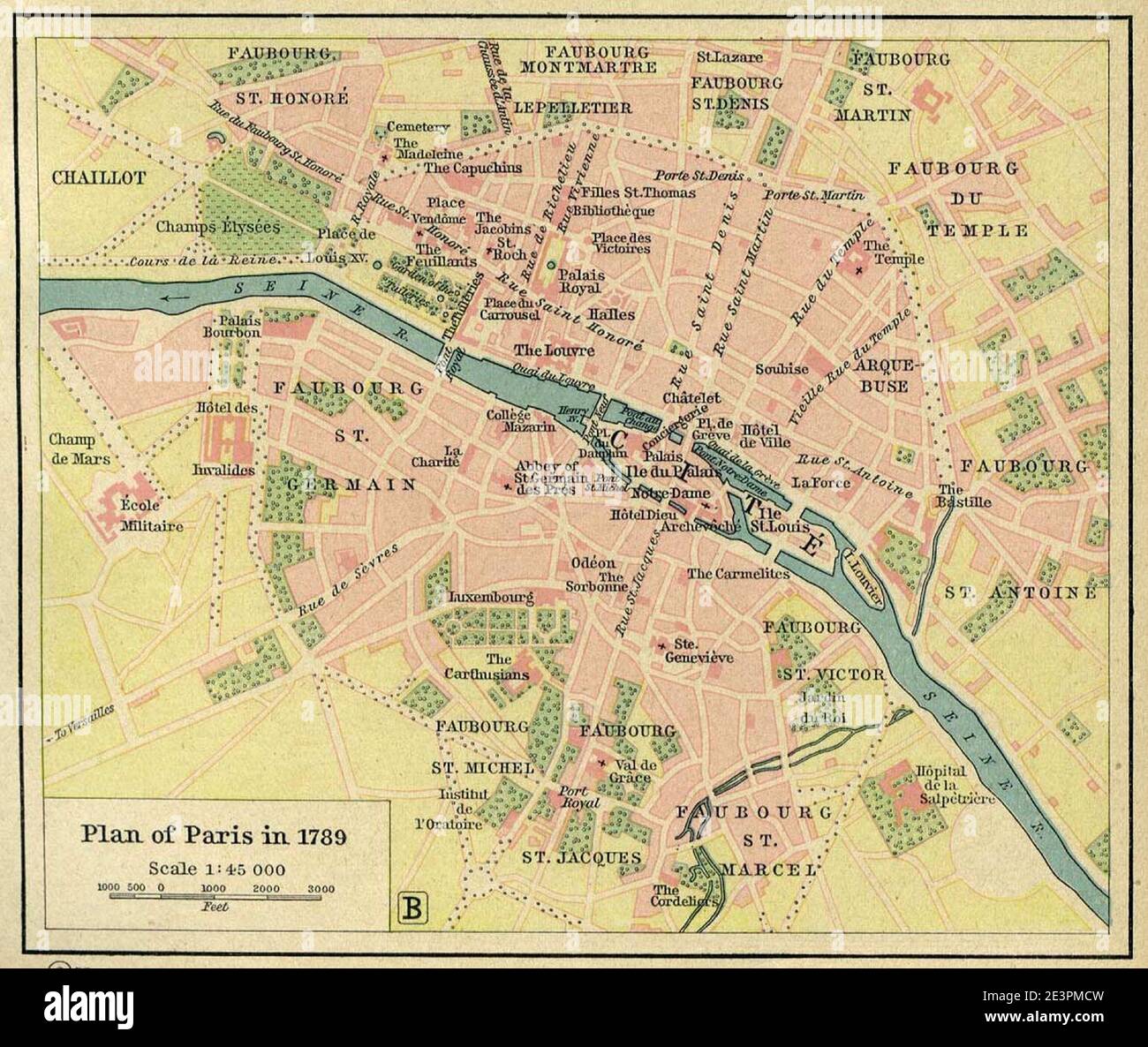 Paris 1789 map hi-res stock photography and images - Alamy