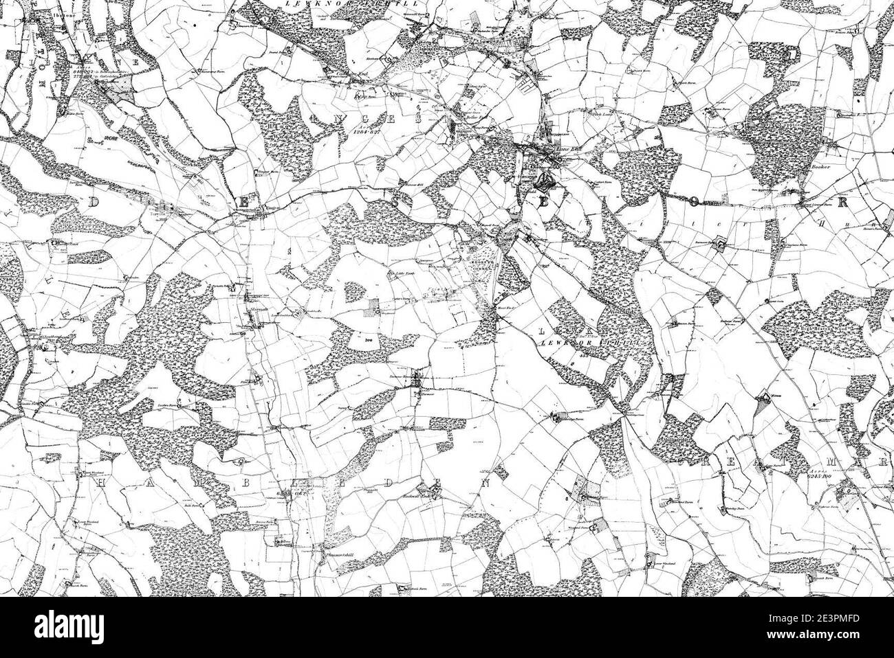 Map of Oxfordshire Sheet 051, Ordnance Survey, 1882-1887 Stock Photo ...