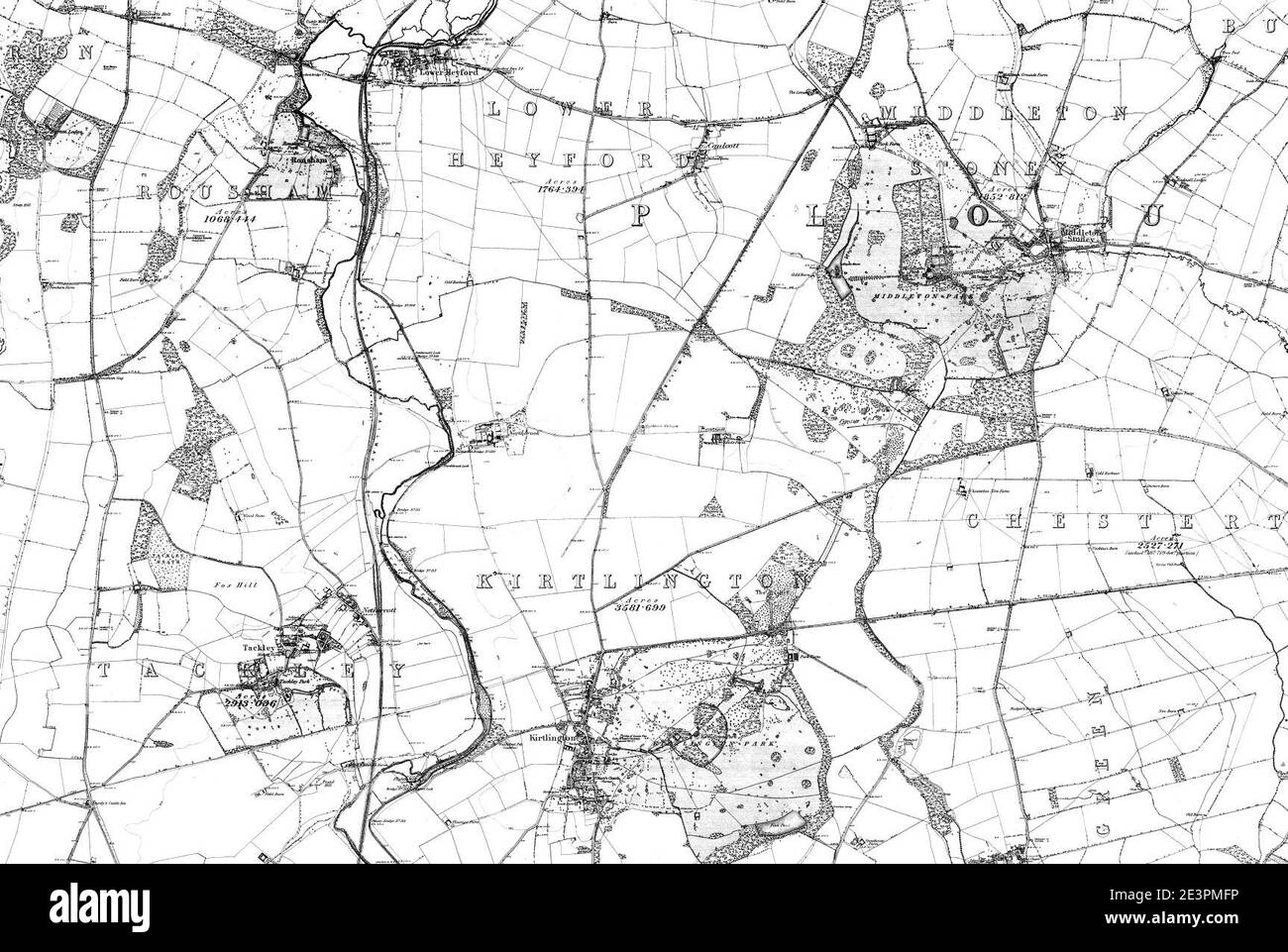 Map of Oxfordshire Sheet 022, Ordnance Survey, 1882-1887 Stock Photo ...