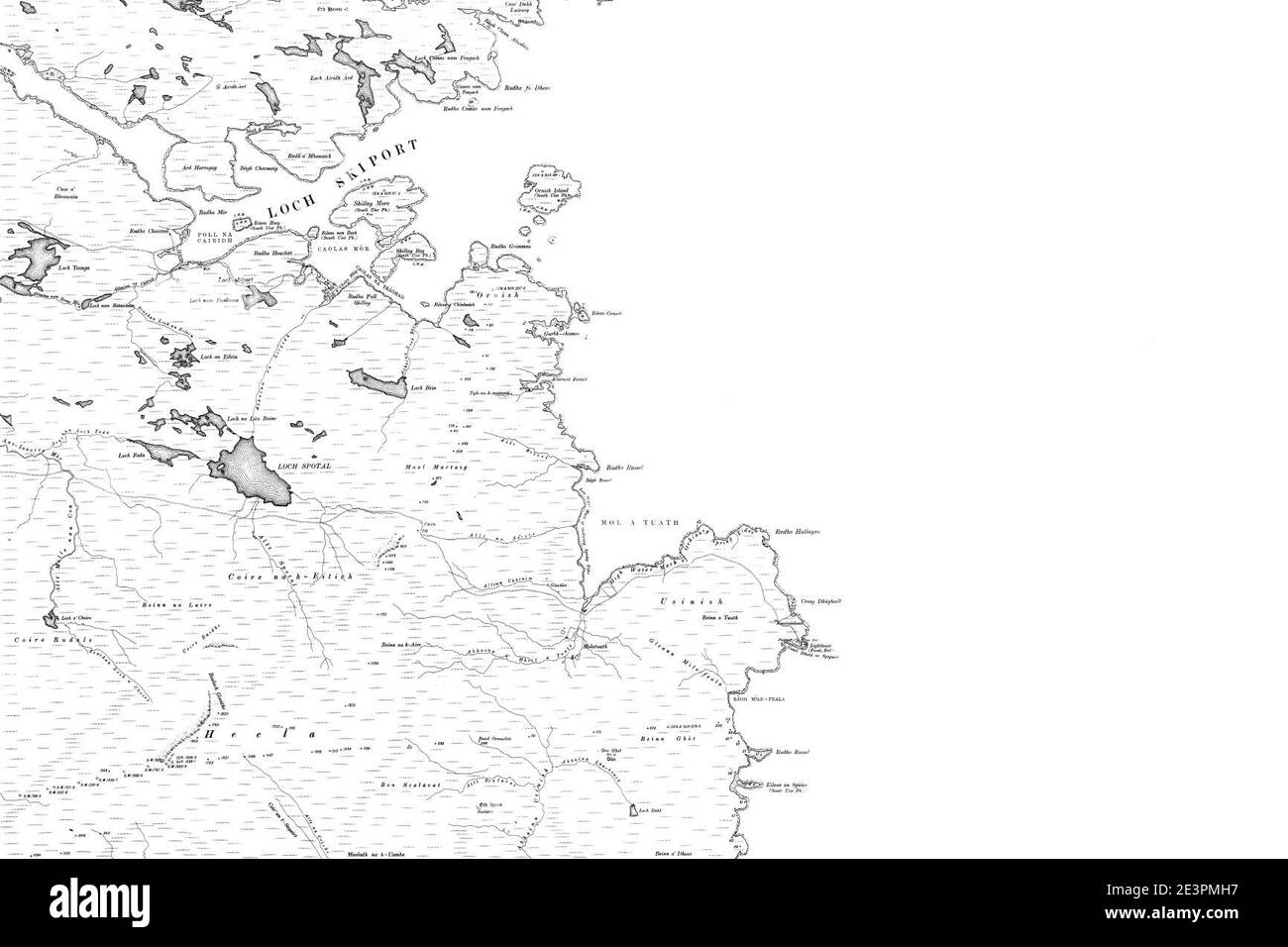 Map of Outer Hebrides Sheet 051, Ordnance Survey, 1879-1882 Stock Photo ...