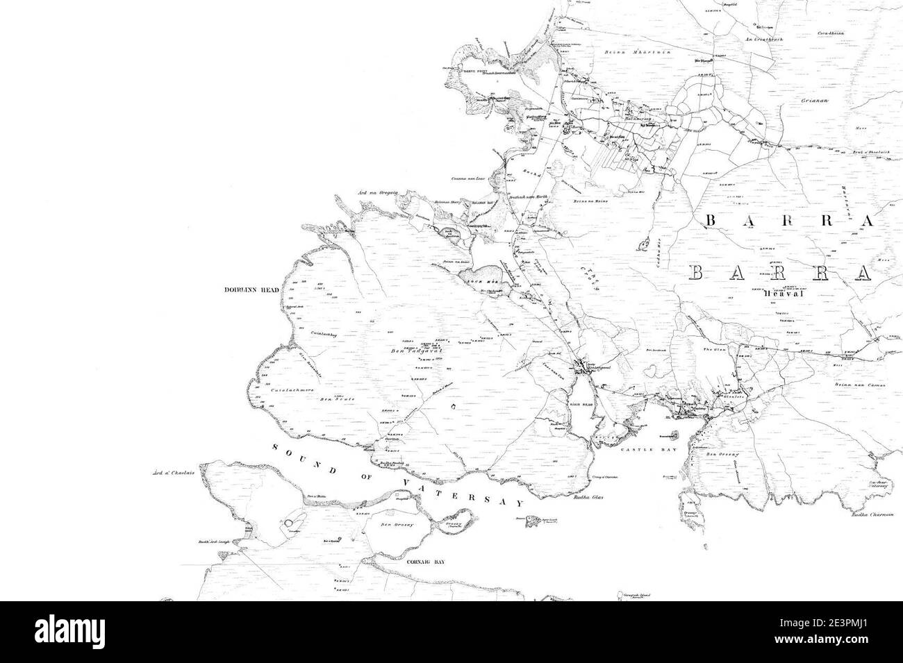 Map of Outer Hebrides Sheet 064, Ordnance Survey, 1879-1882 Stock Photo ...