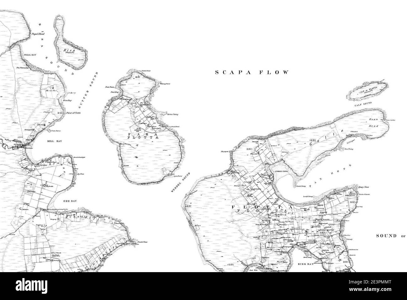 Map of Orkney Sheet 119, Ordnance Survey, 1882 Stock Photo - Alamy