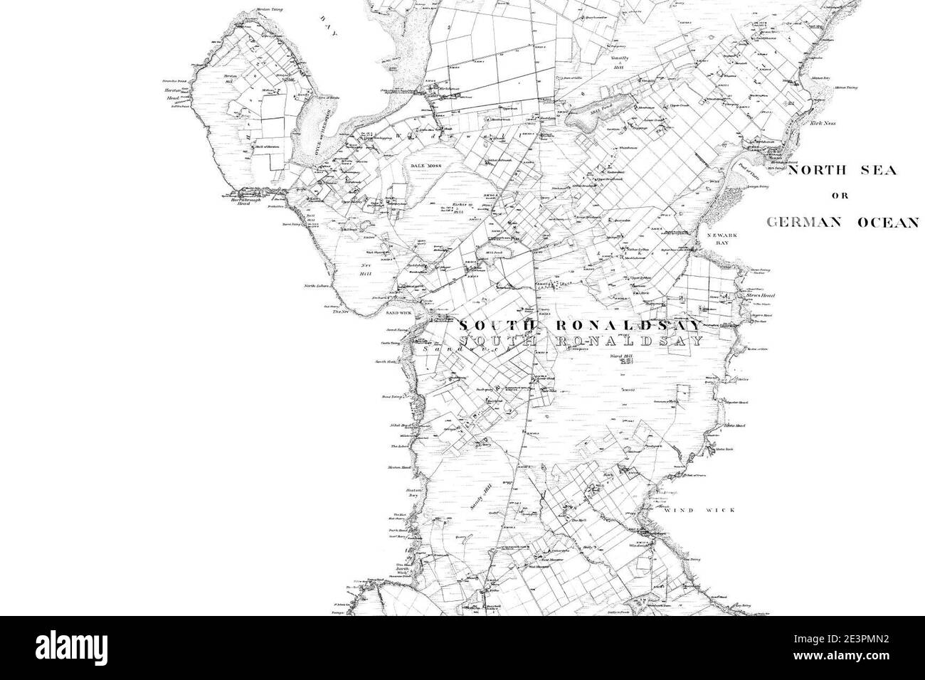Map of Orkney Sheet 124, Ordnance Survey, 1882 Stock Photo - Alamy