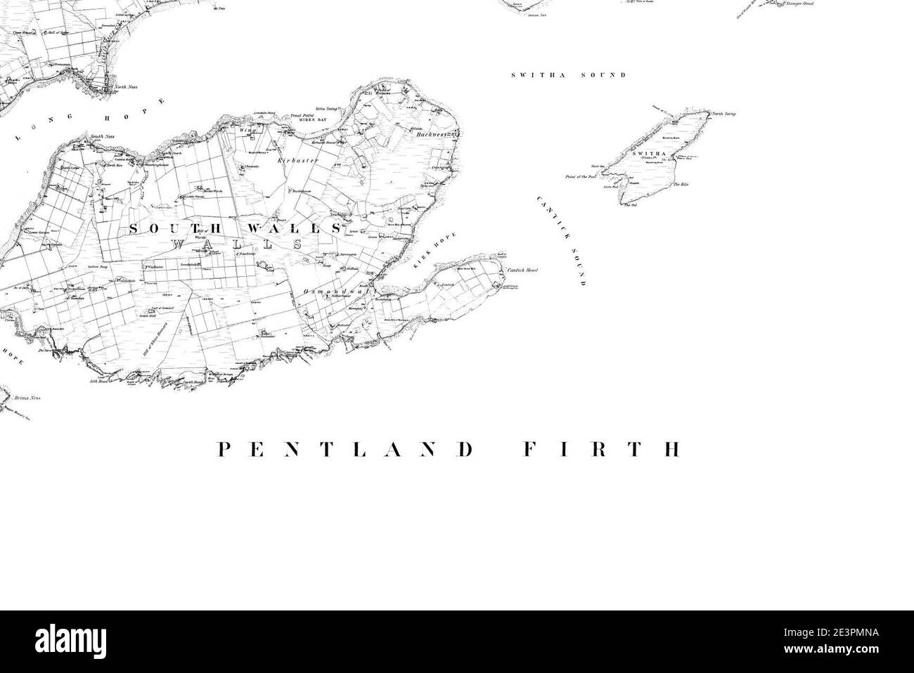 Map of Orkney Sheet 123, Ordnance Survey, 1882 Stock Photo - Alamy