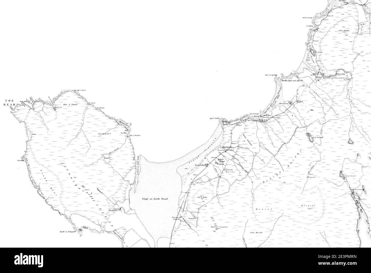 Map of Outer Hebrides Sheet 017, Ordnance Survey, 1879-1882 Stock Photo ...