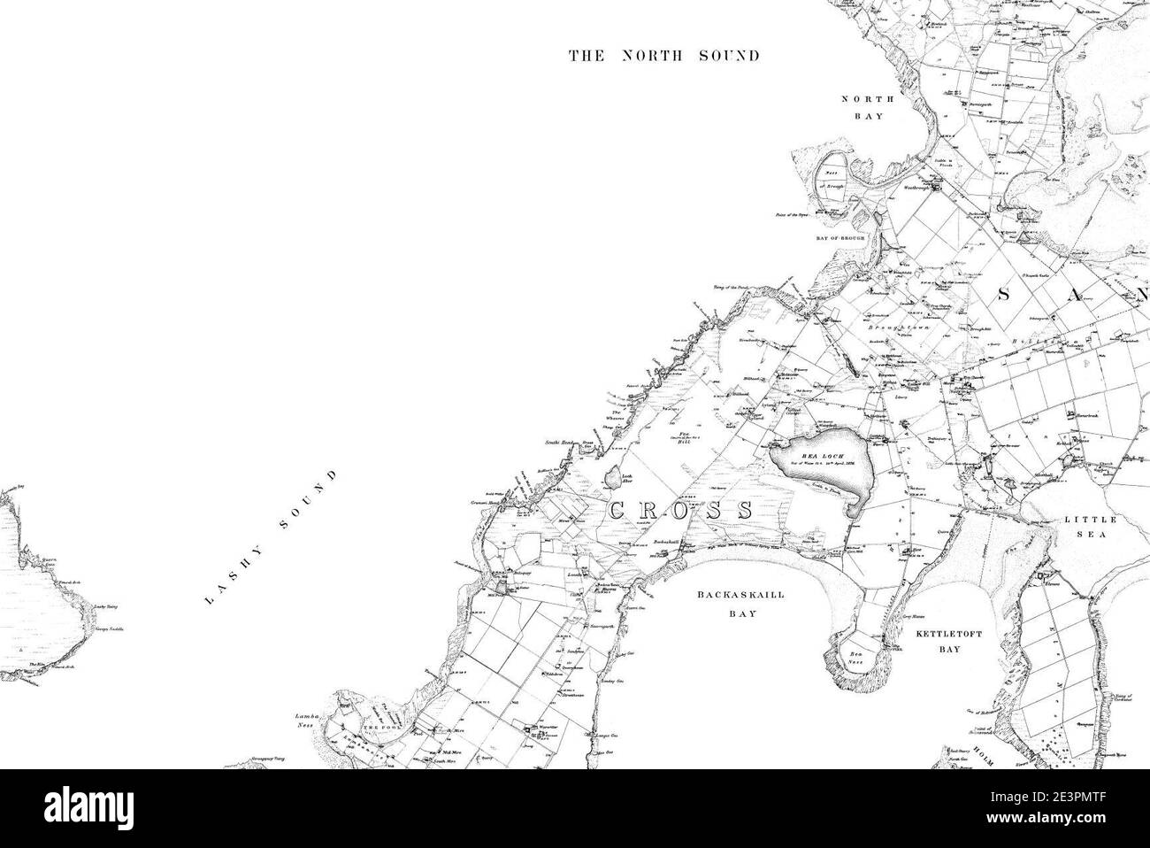 Map of Orkney Sheet 081, Ordnance Survey, 1882 Stock Photo - Alamy