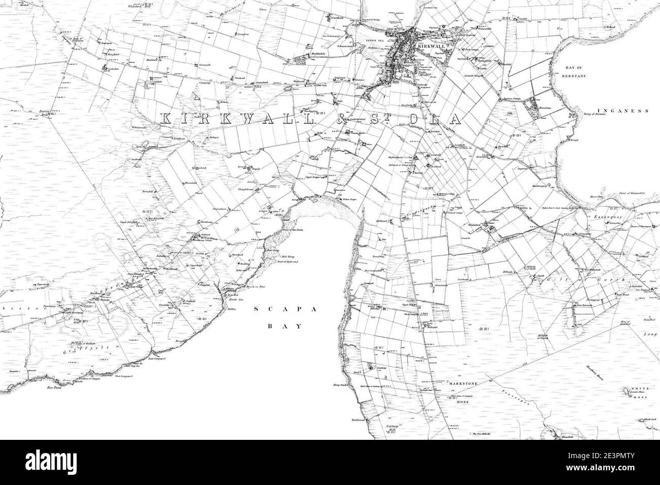 Map of Orkney Sheet 108, Ordnance Survey, 1882 Stock Photo - Alamy