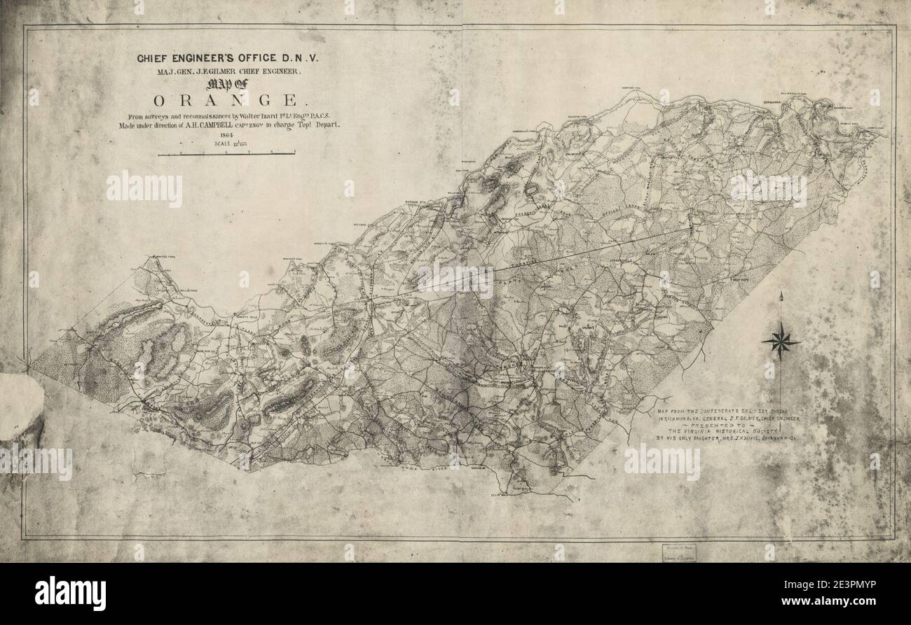 Map of Orange Stock Photo - Alamy