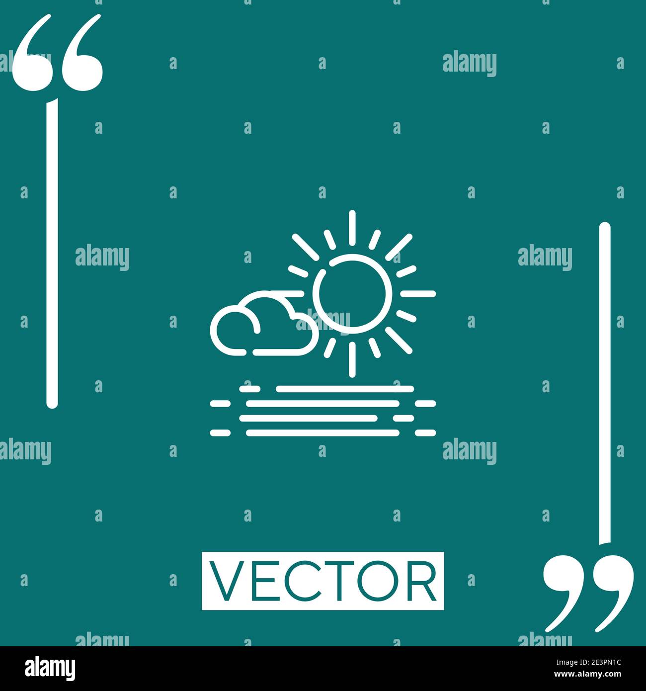 haze vector icon Linear icon. Editable stroke line Stock Vector Image ...