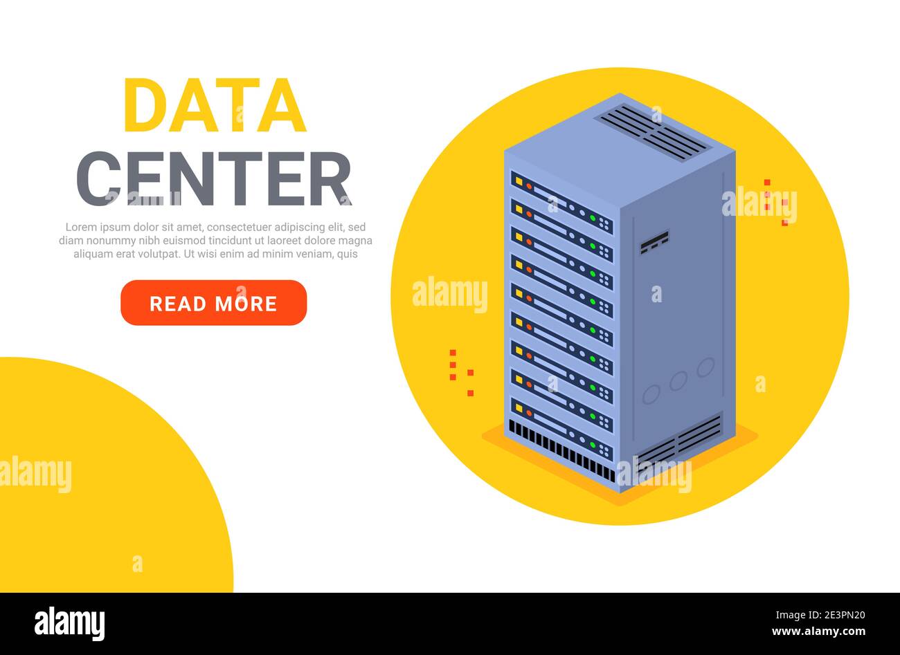 Isometric data center technology server backup big block storage ...