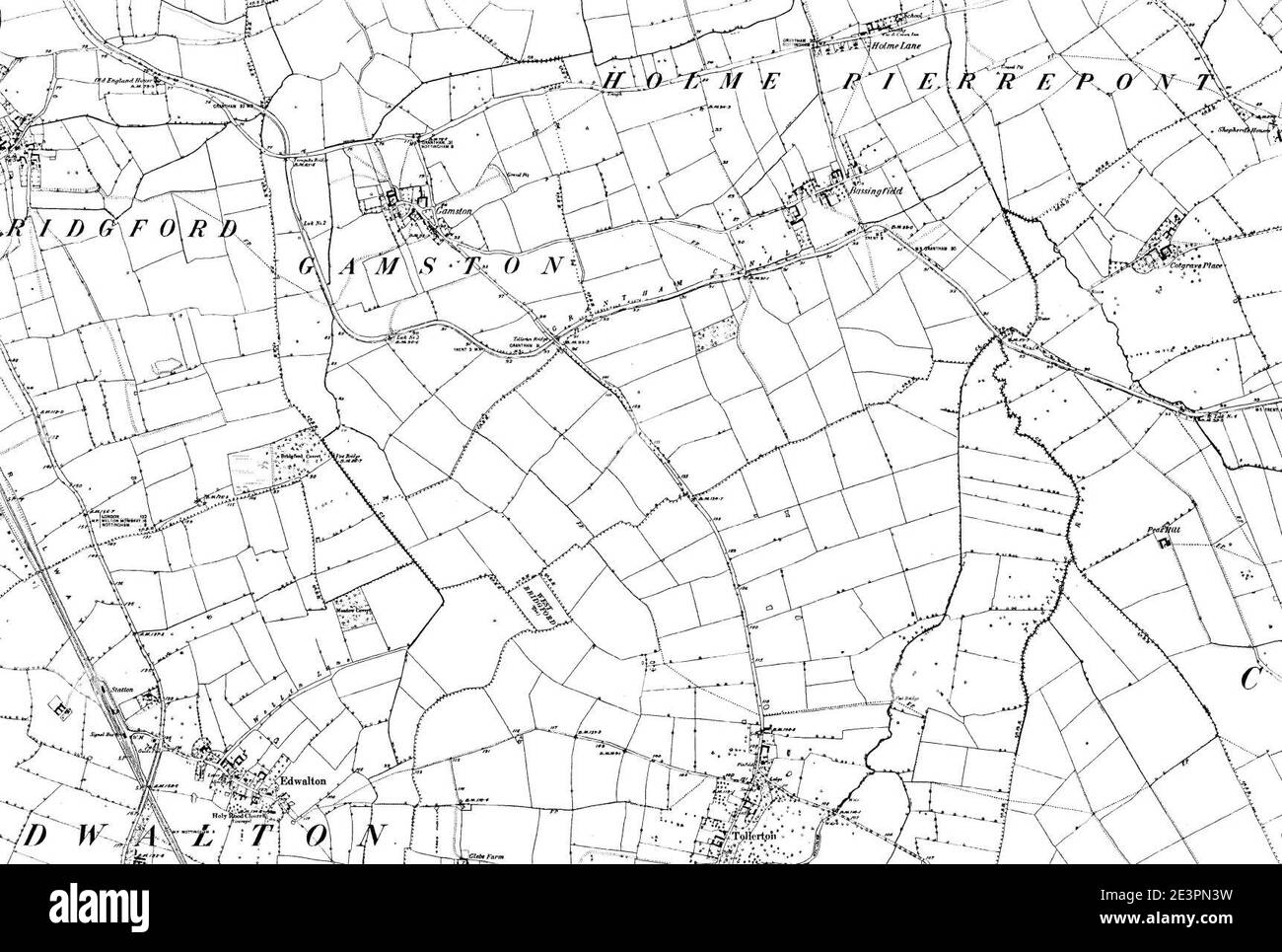 Nottinghamshire map Black and White Stock Photos & Images - Alamy