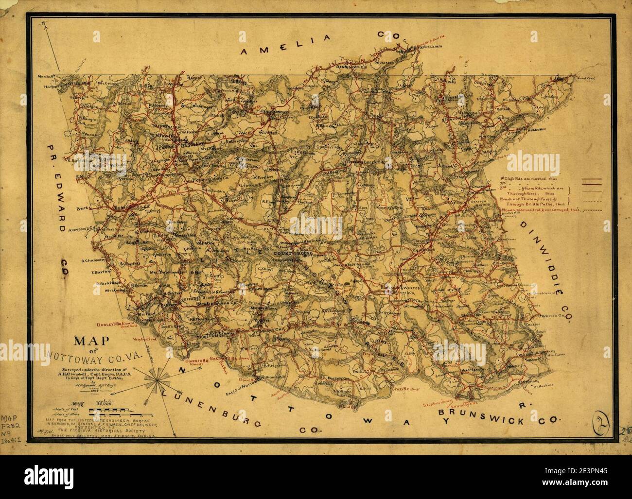 Map of nottoway hi-res stock photography and images - Alamy