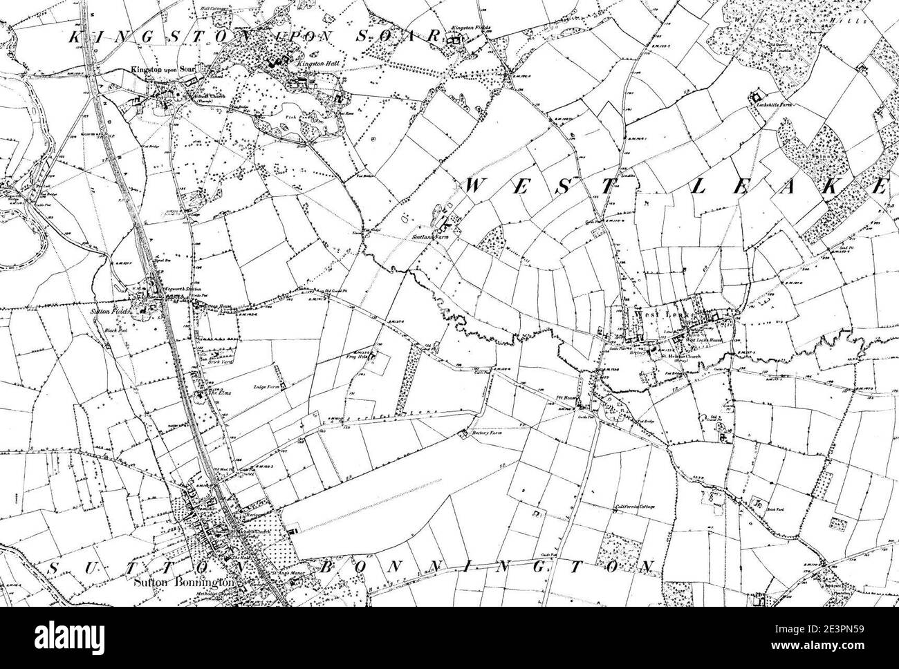 Map of Nottinghamshire OS Map name 049-NE, Ordnance Survey, 1883-1899 ...