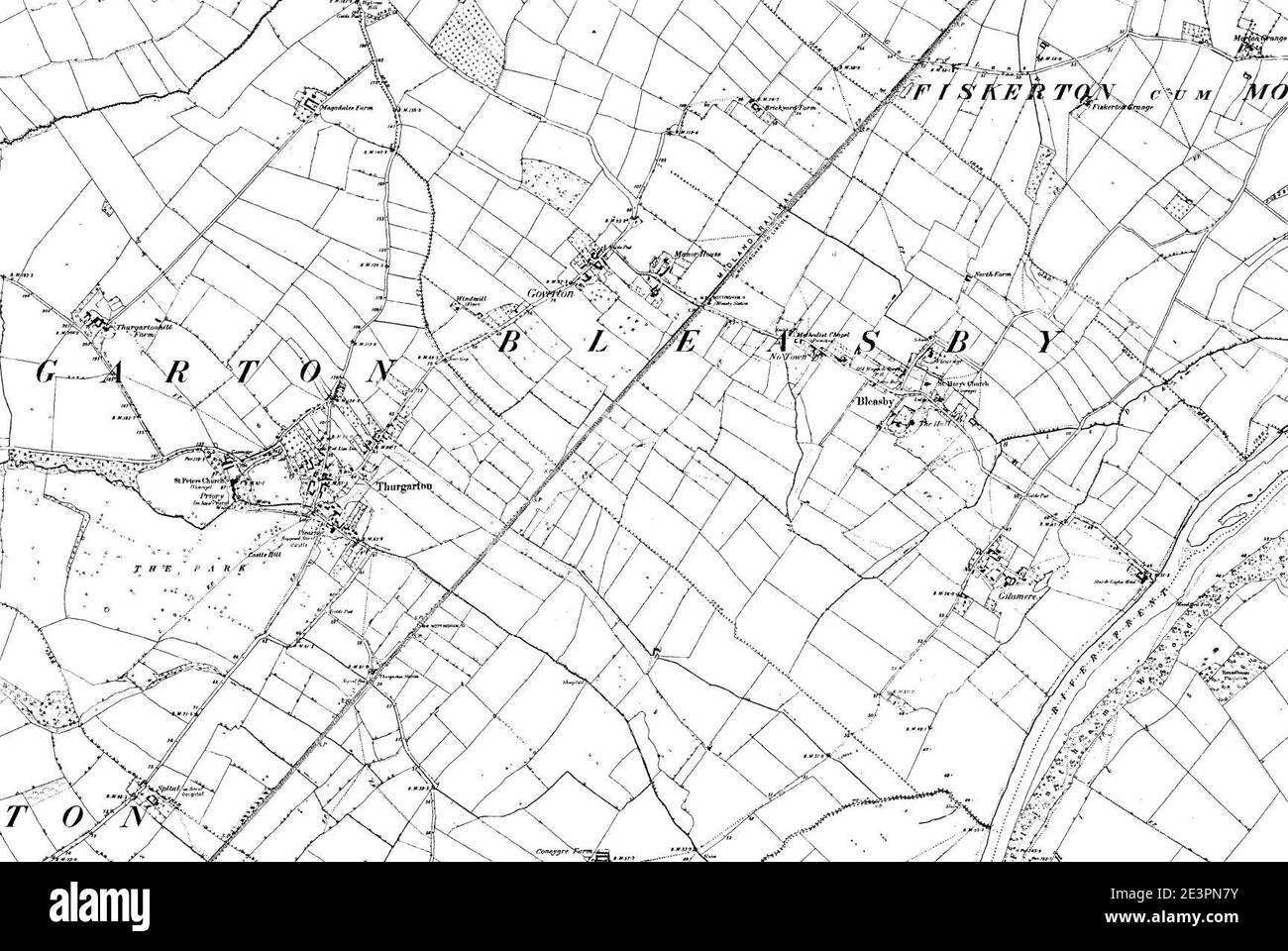 Map of Nottinghamshire OS Map name 034-SE, Ordnance Survey, 1883-1899 ...