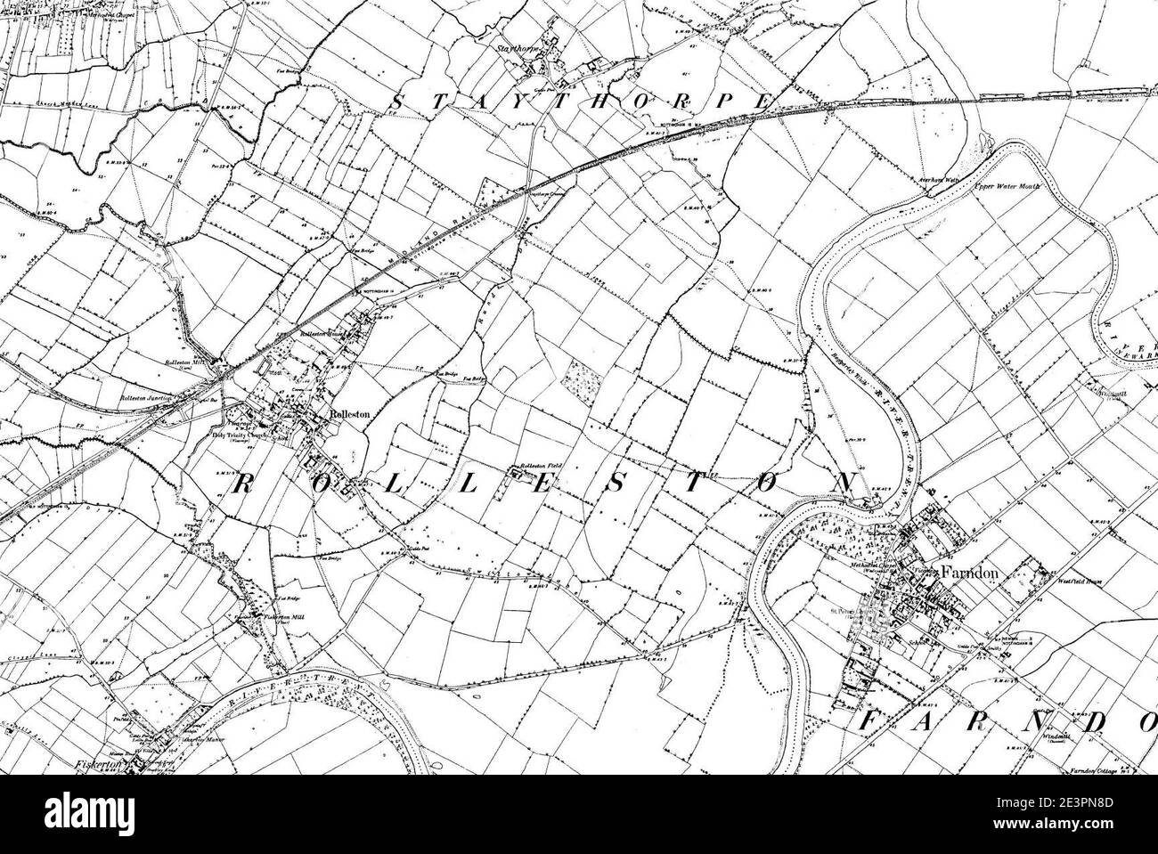Map of Nottinghamshire OS Map name 035-NW, Ordnance Survey, 1883-1899 ...