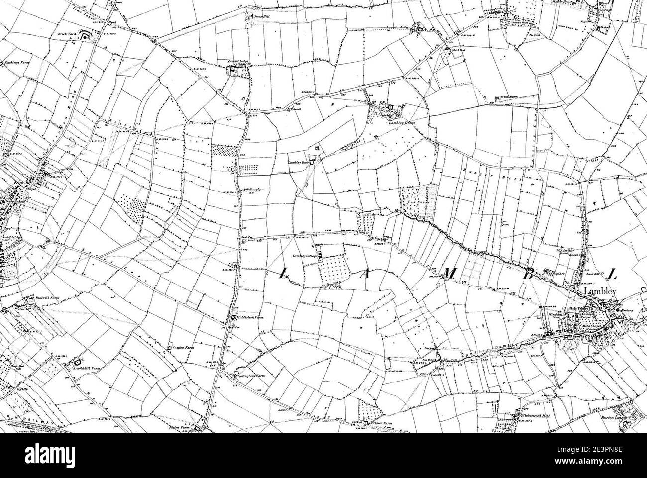 Map of Nottinghamshire OS Map name 038-NE, Ordnance Survey, 1883-1899 ...