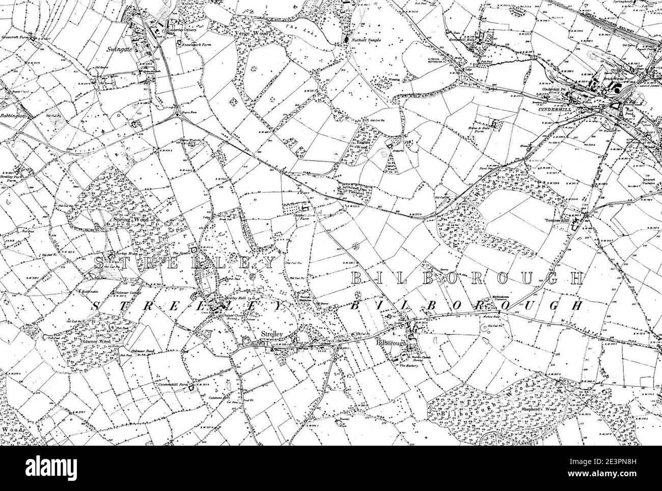 Map of Nottinghamshire OS Map name 037-SE, Ordnance Survey, 1883-1899 ...