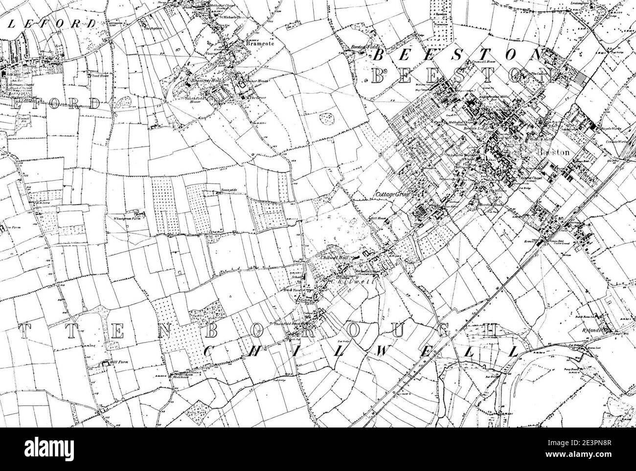 Map of Nottinghamshire OS Map name 041-SE, Ordnance Survey, 1883-1899 ...
