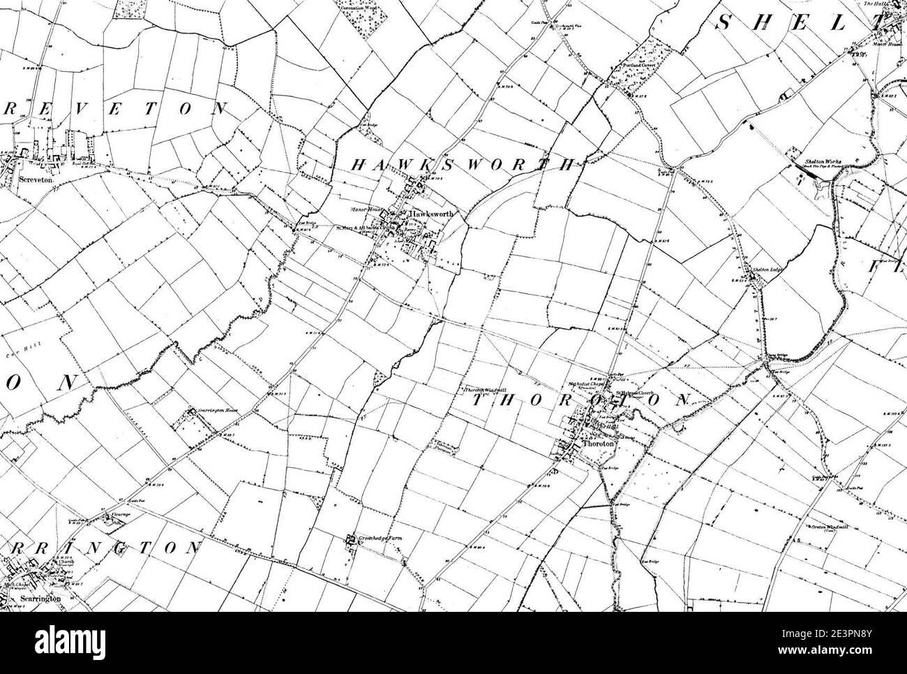 Map of Nottinghamshire OS Map name 040-SW, Ordnance Survey, 1883-1899 ...