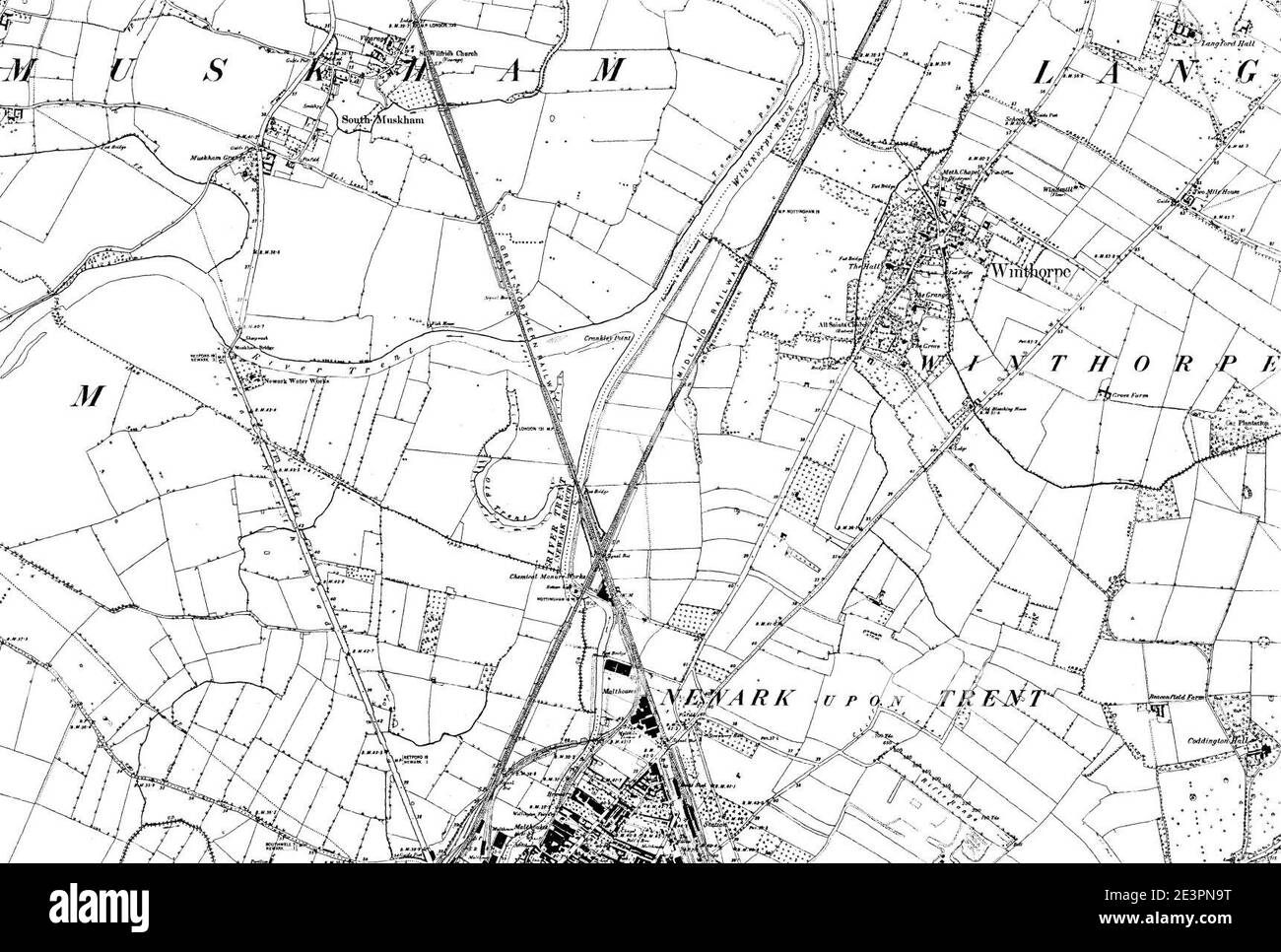 Map of Nottinghamshire OS Map name 030-SE, Ordnance Survey, 1883-1899 ...