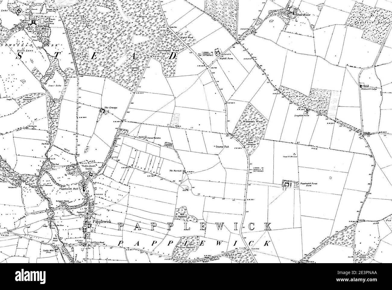 Map of Nottinghamshire OS Map name 033-NW, Ordnance Survey, 1883-1899 ...