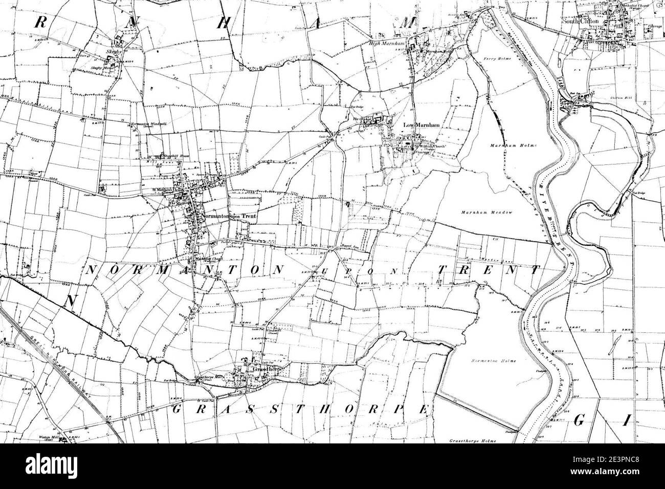 Map of Nottinghamshire OS Map name 020-SE, Ordnance Survey, 1883-1899 ...
