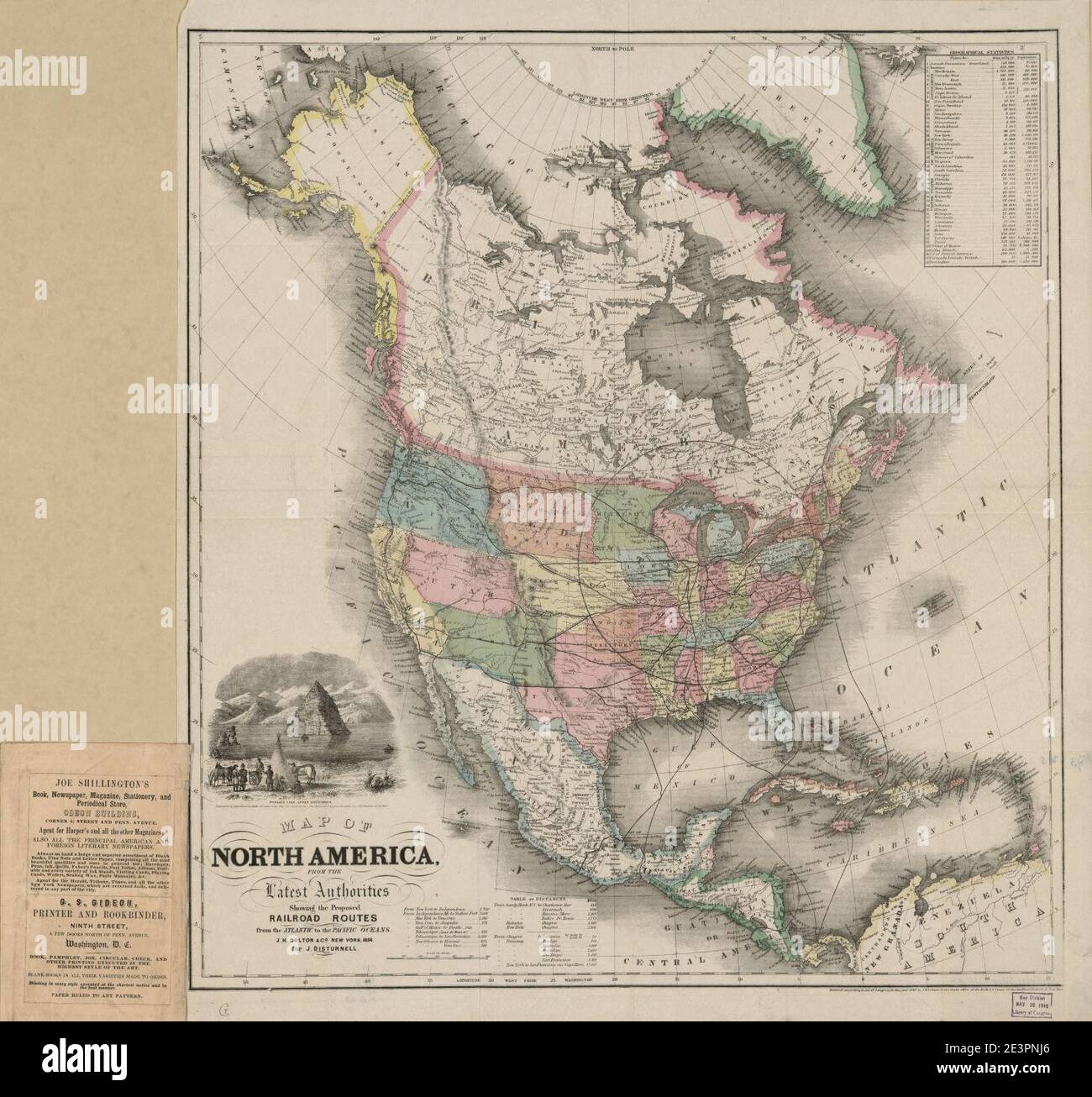 Map of North America from the latest authorities, showing the proposed ...