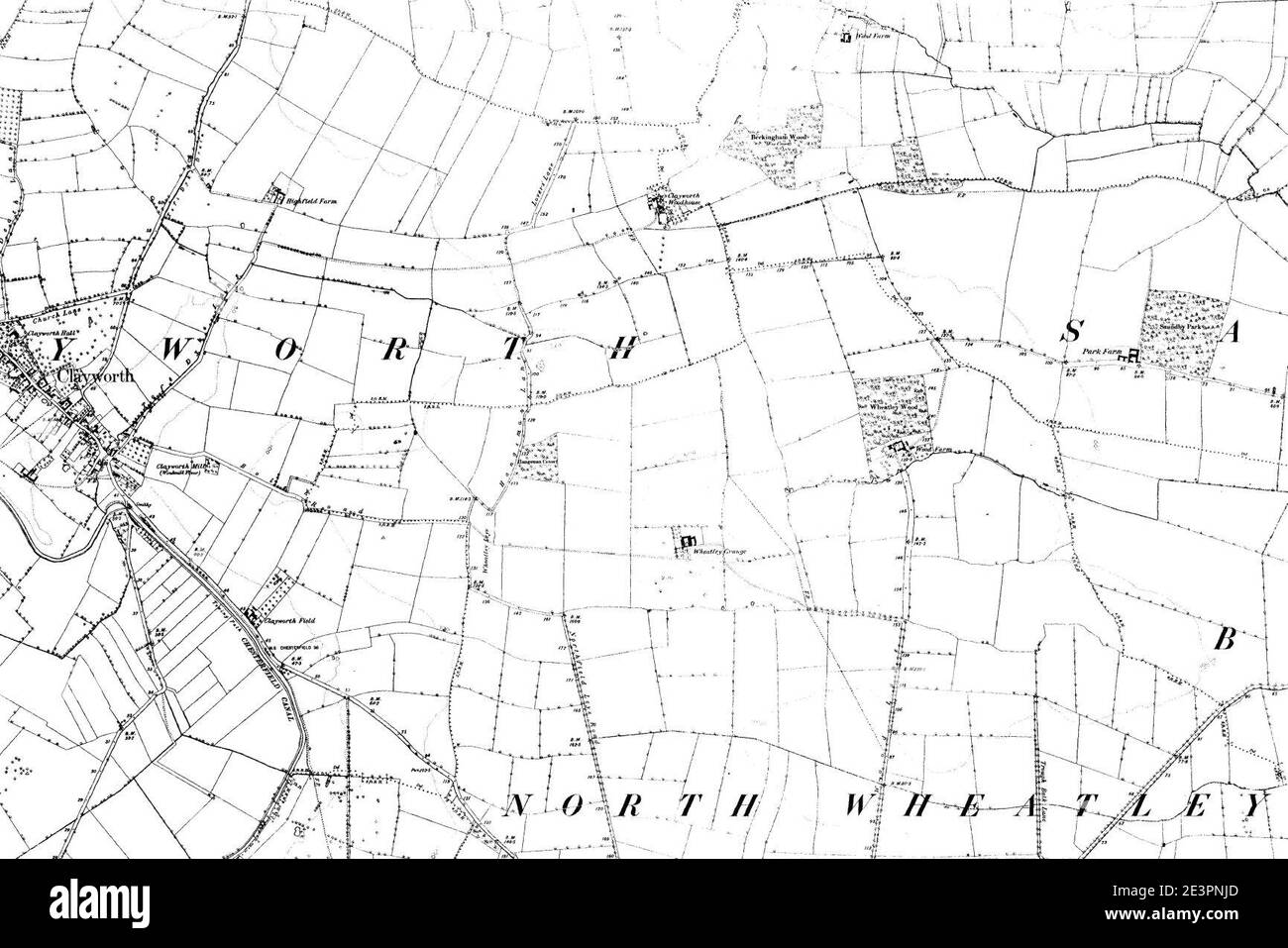Map of Nottinghamshire OS Map name 007-SW, Ordnance Survey, 1883-1899 ...