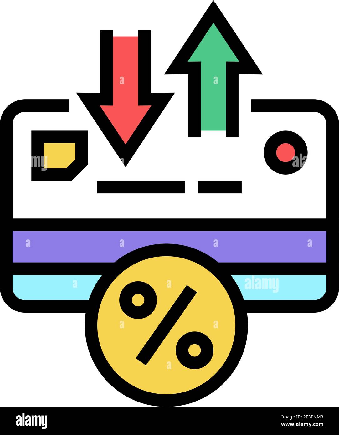 credit and debt card color icon vector illustration Stock Vector Image ...