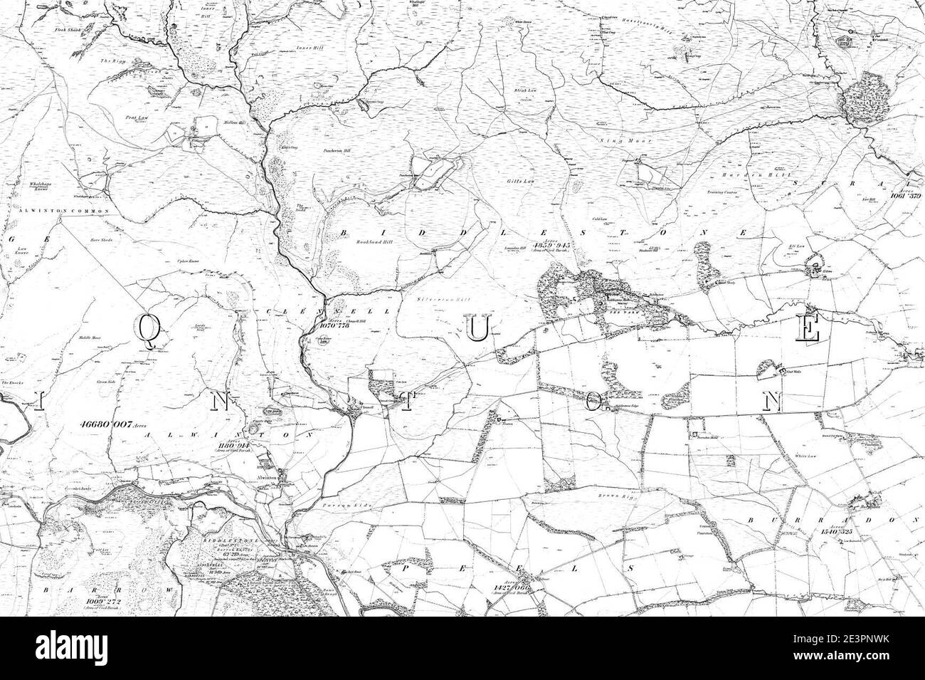 Map of northumberland Black and White Stock Photos & Images - Alamy
