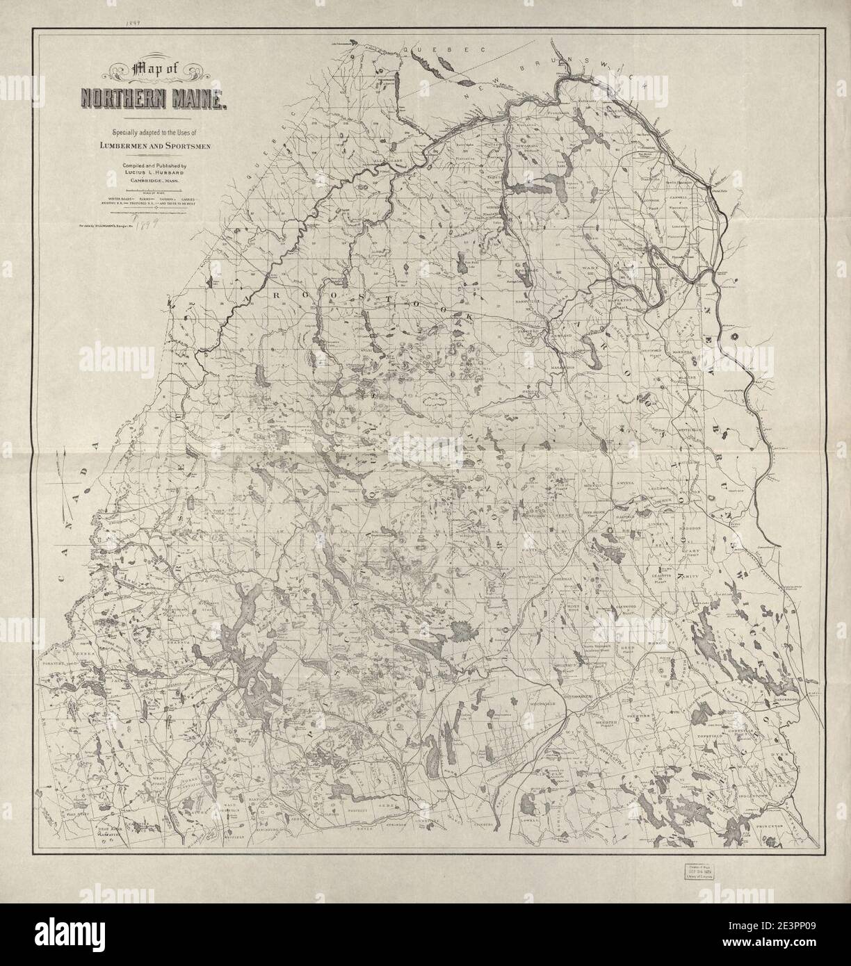 Map of northern Maine - specially adapted to the uses of lumbermen and ...