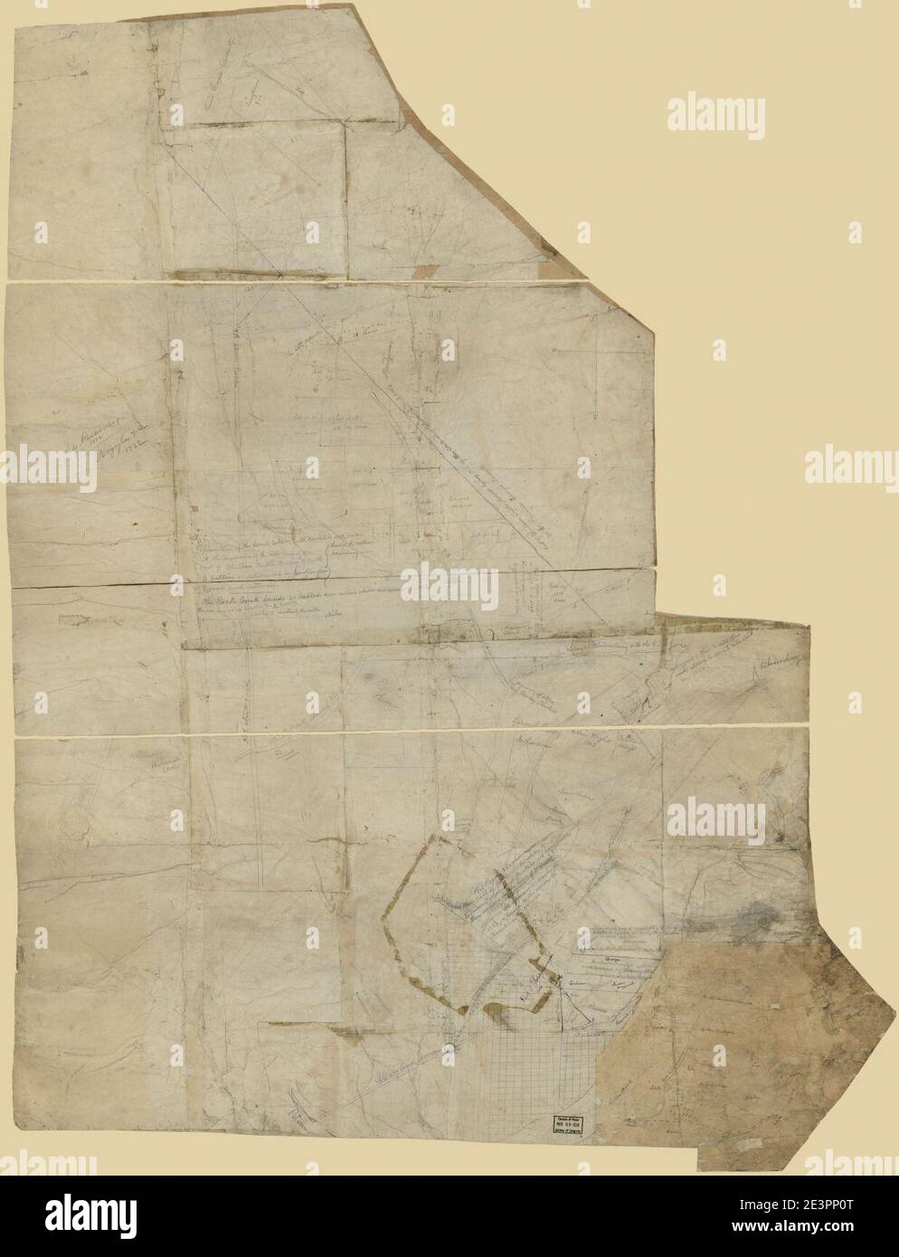 Map of northeastern Washington D.C. showing 18th and 19th-century land ...