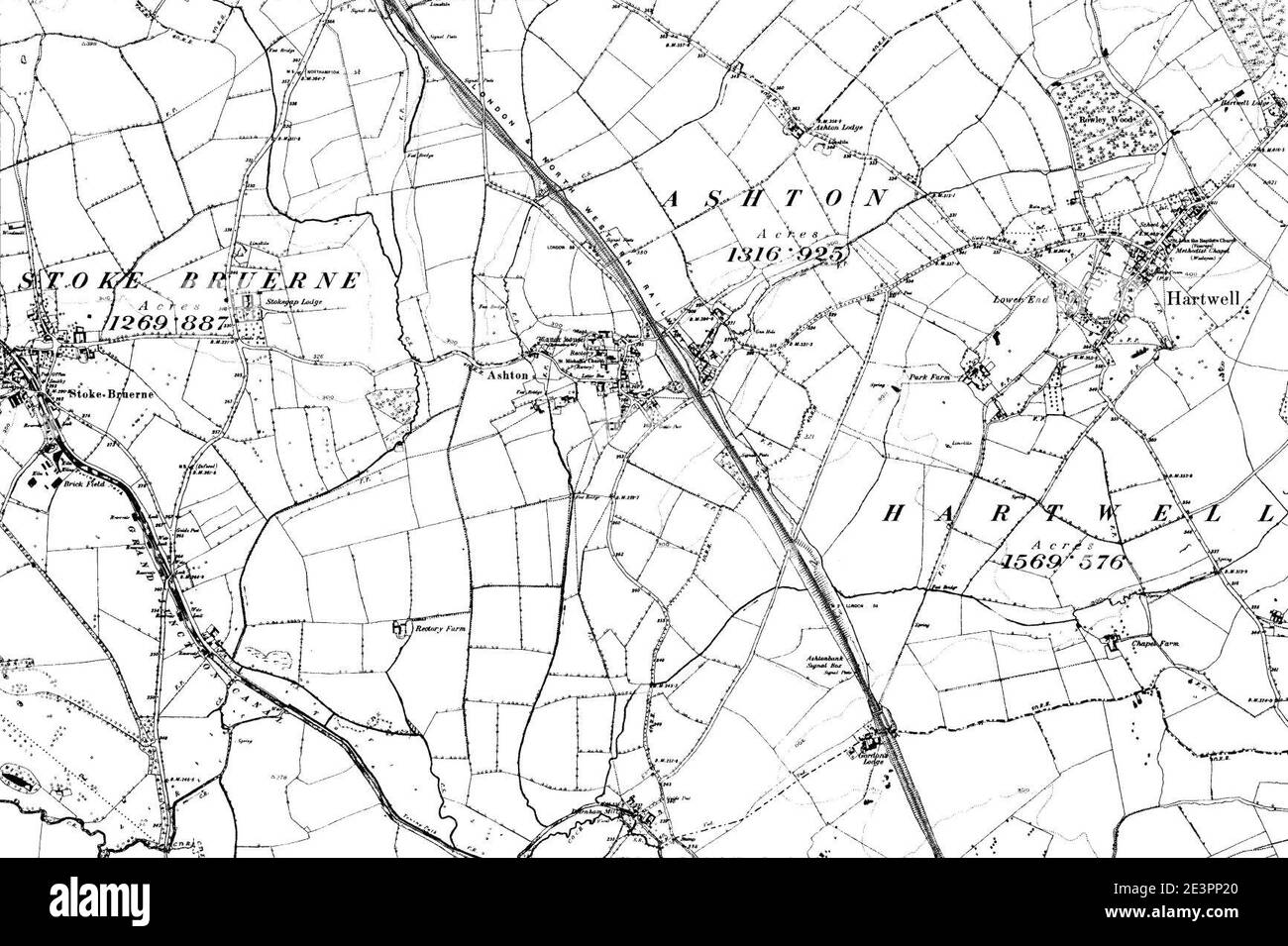 Map of Northamptonshire OS Map name 057-NW, Ordnance Survey, 1884-1892 ...