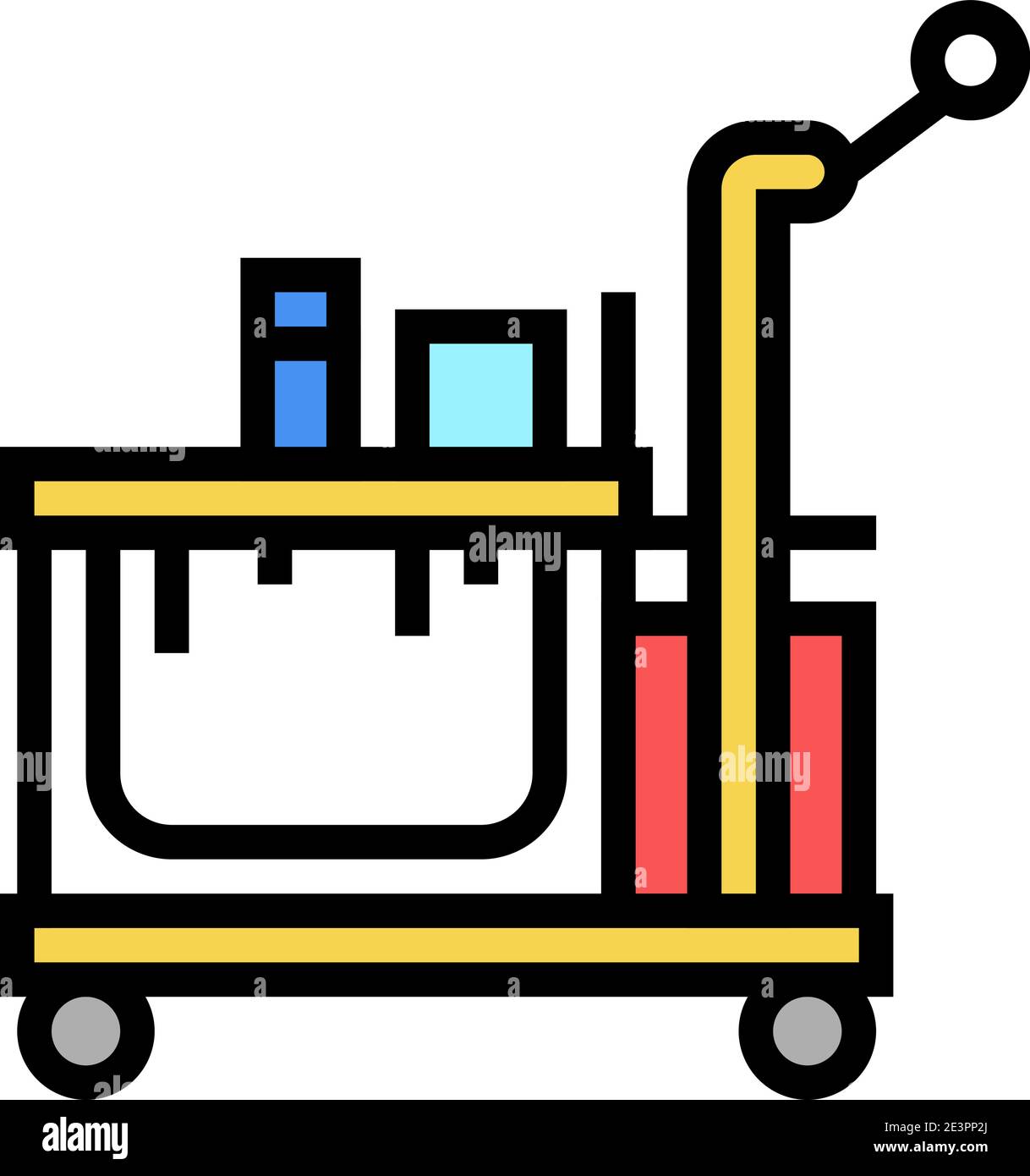 hotel cleaning service cart color icon vector illustration Stock Vector ...