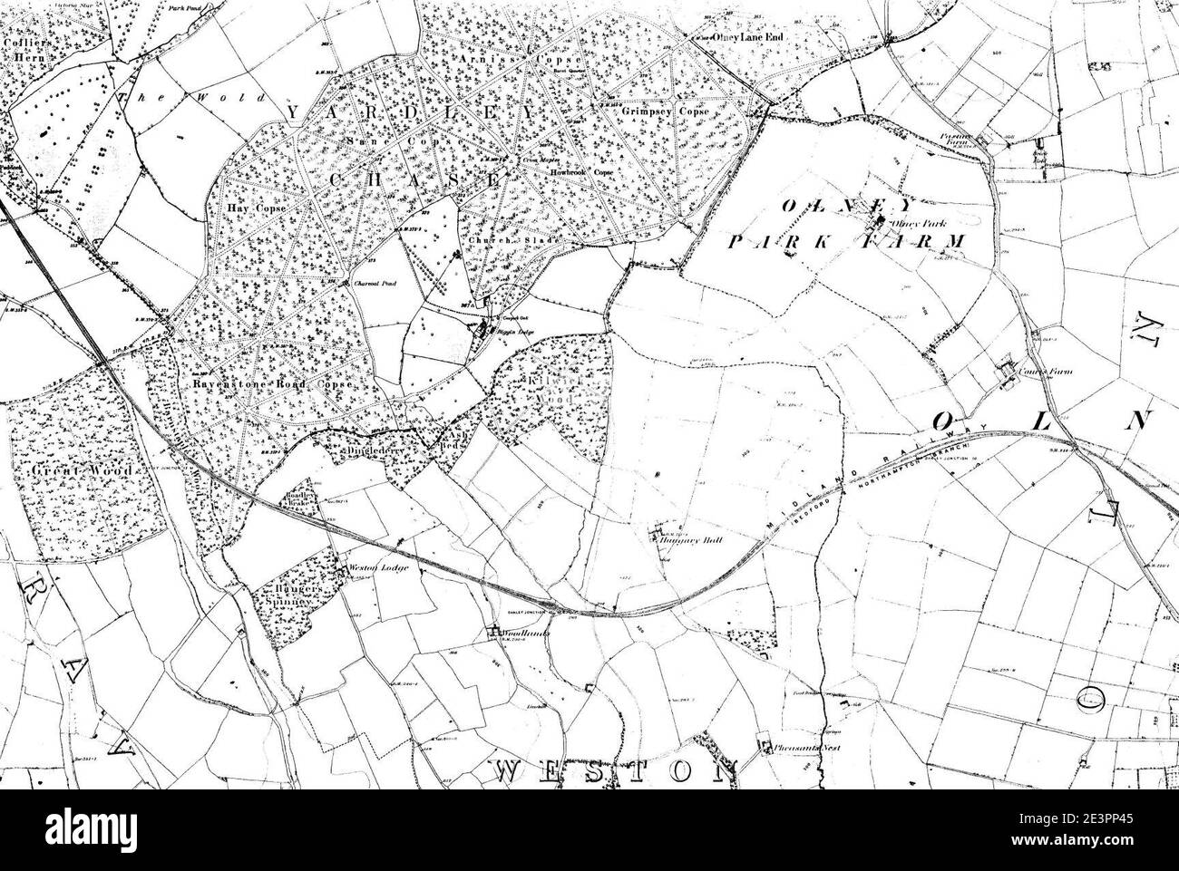 Northamptonshire map Black and White Stock Photos & Images - Alamy