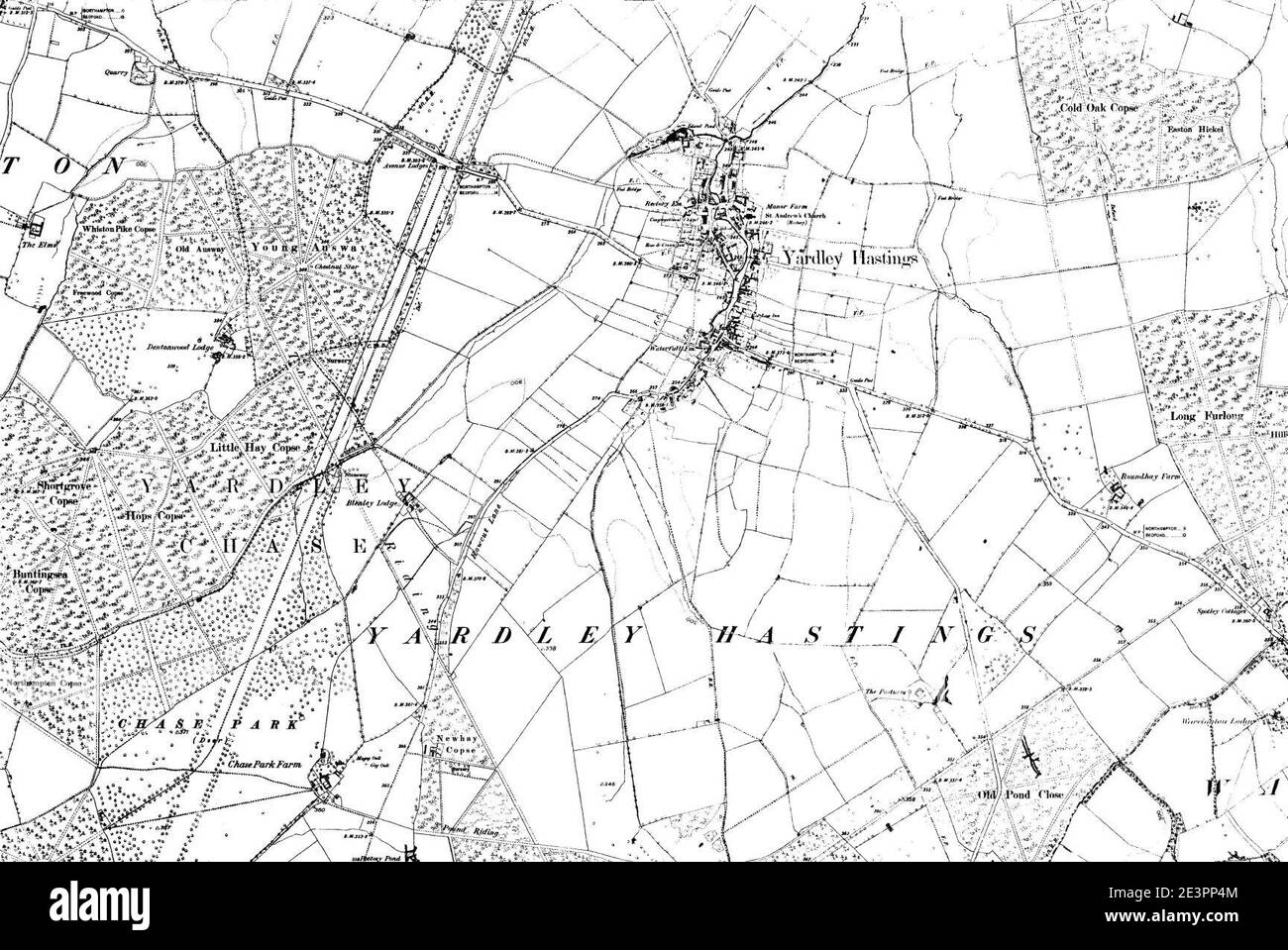 Map of Northamptonshire OS Map name 053-NW, Ordnance Survey, 1884-1892 ...