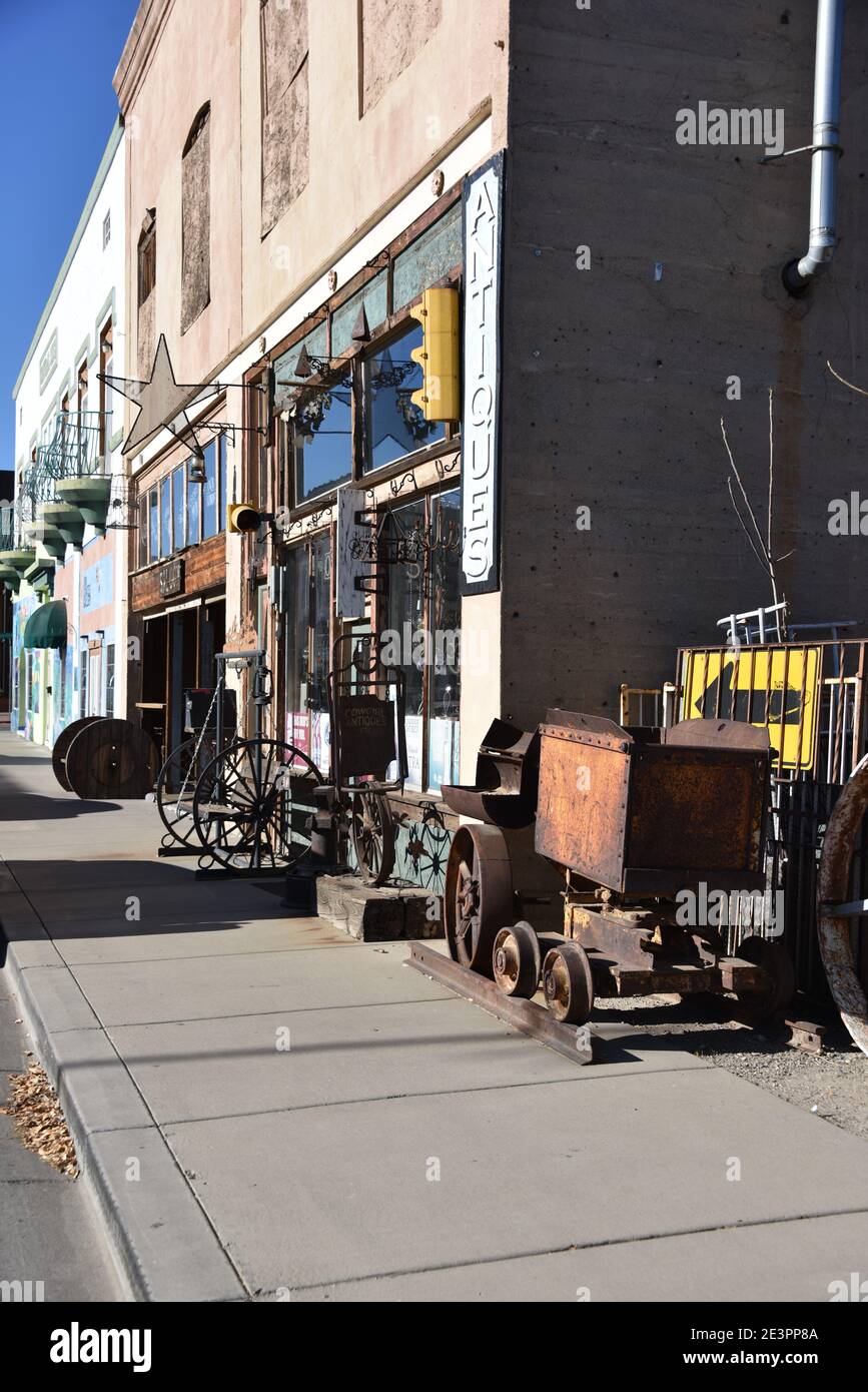 Miami, Arizona. U.S.A. 1/6/2021. Arizona copper mining ghost-town: boom ...