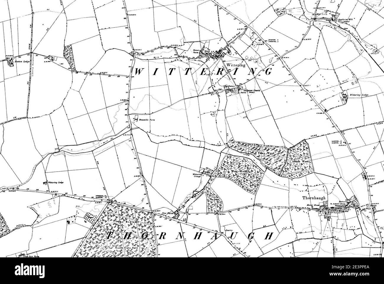Map of Northamptonshire OS Map name 007-NW, Ordnance Survey, 1884-1892 ...